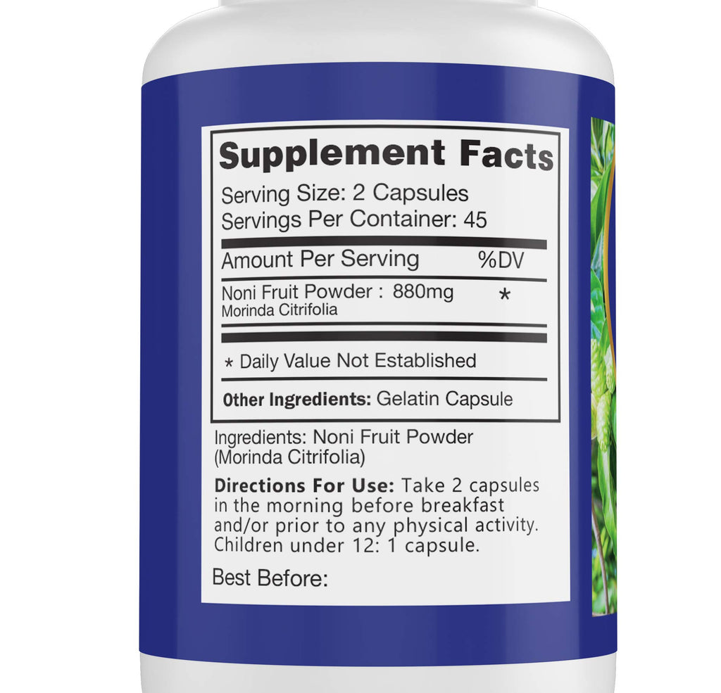 pure noni supplement for vitality