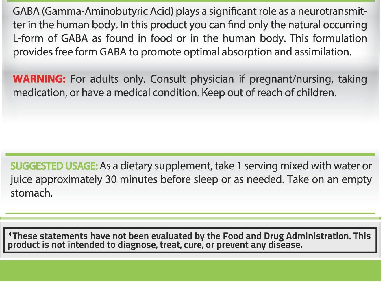 Pure Nutrition GABA for relaxation