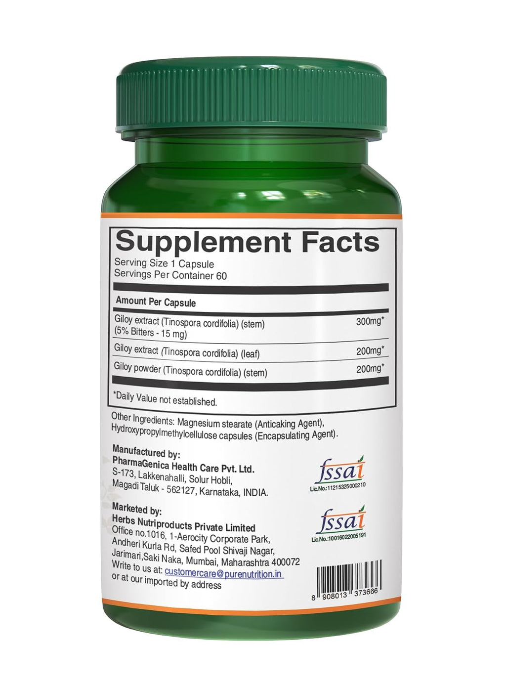 Pure Nutrition herbal wellness capsules