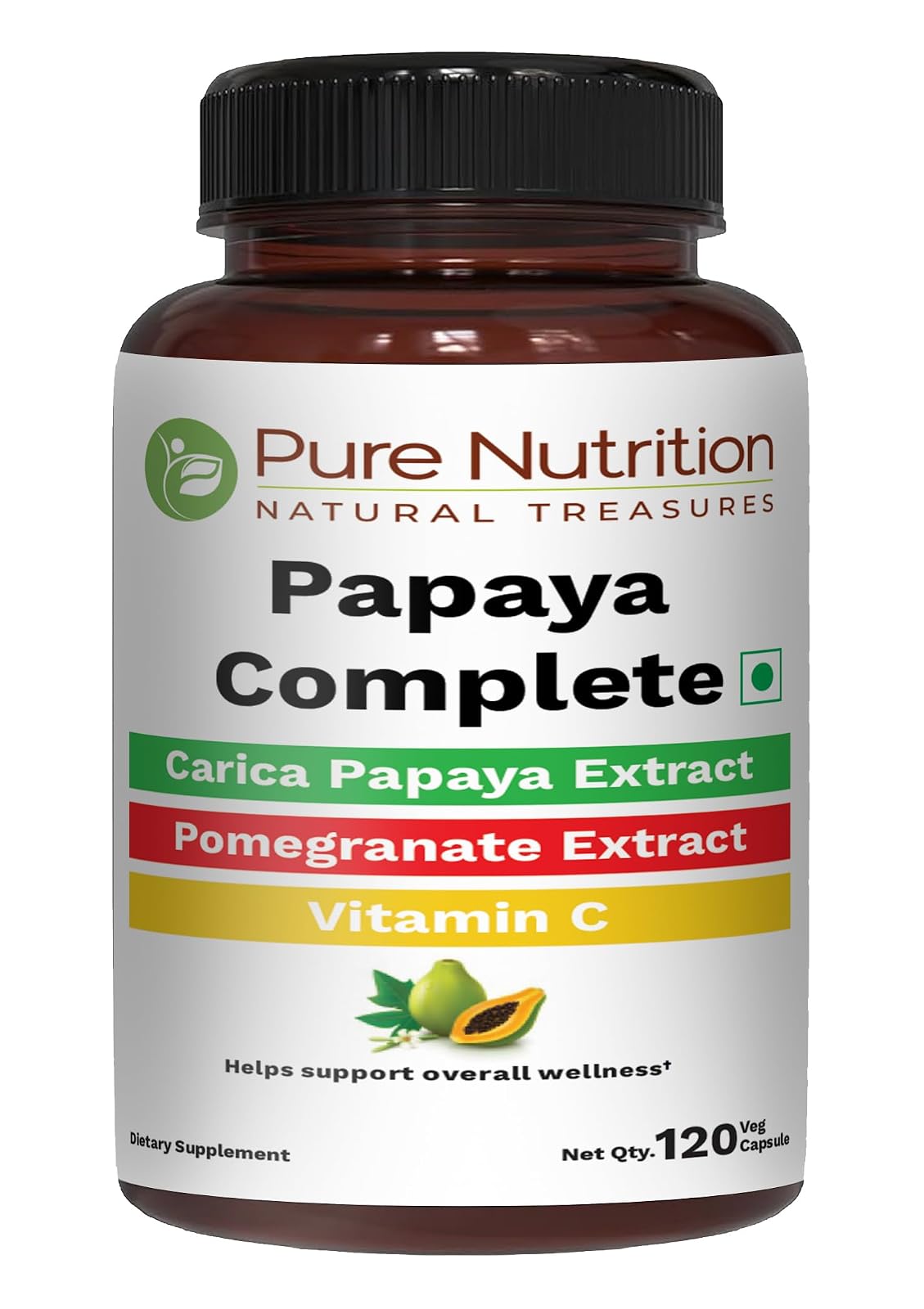 pure nutrition papaya complete capsules