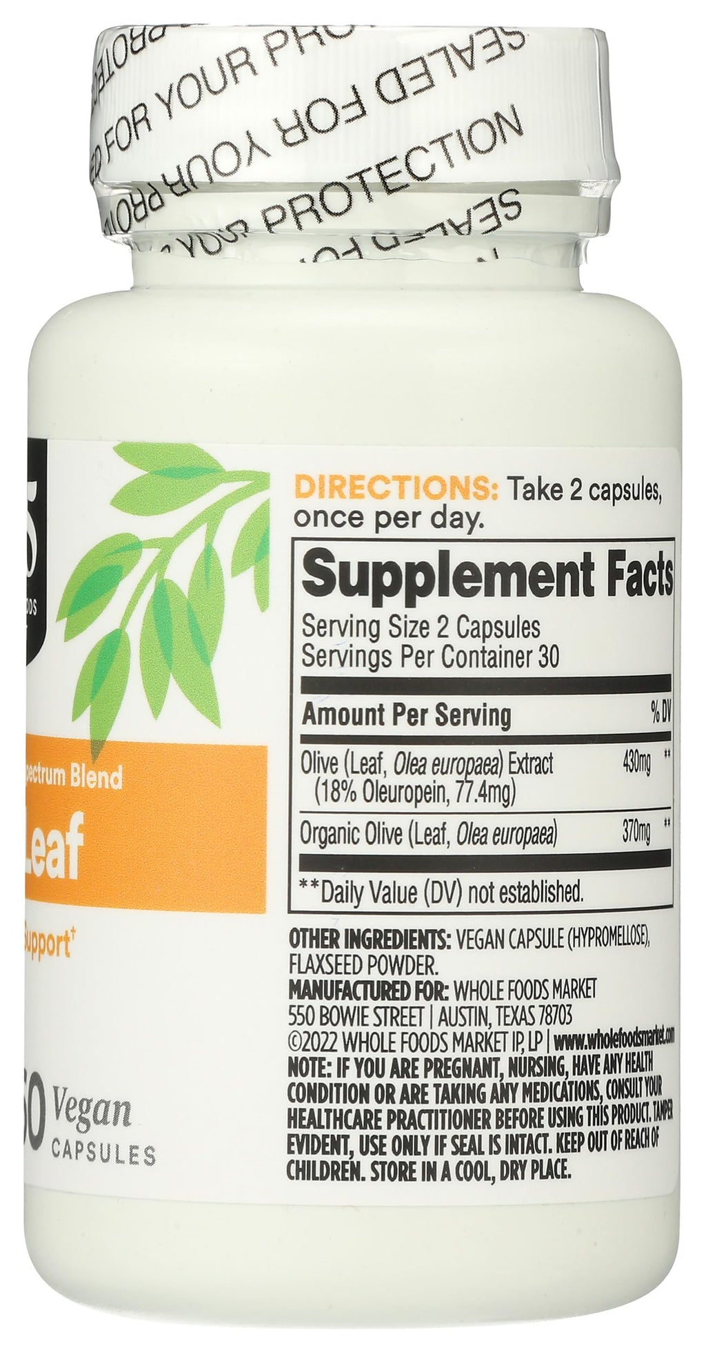 pure olive leaf extract capsules