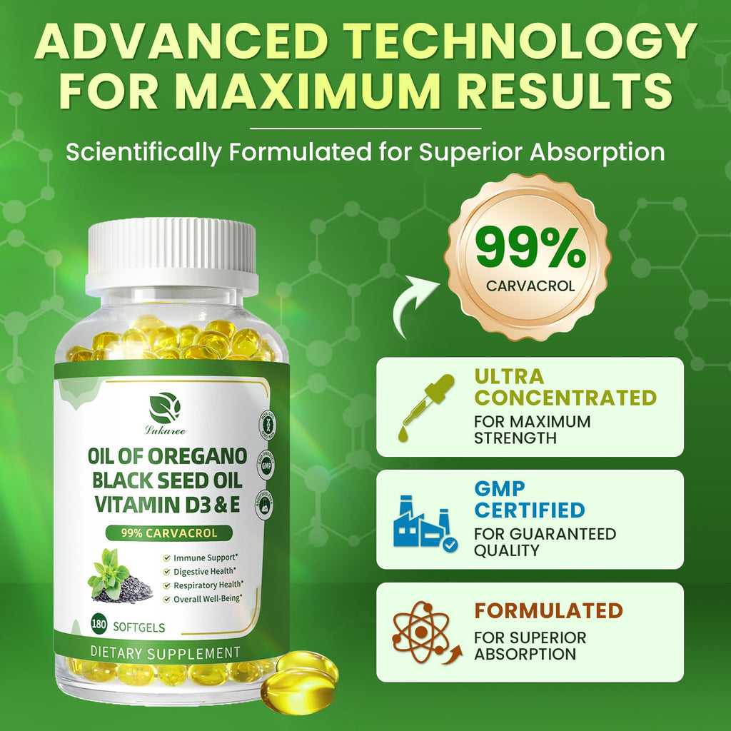 pure oregano oil softgels with carvacrol