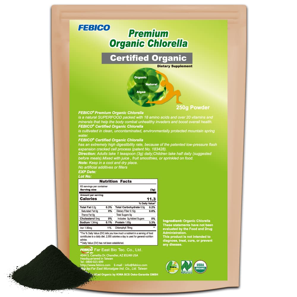pure organic chlorella powder benefits