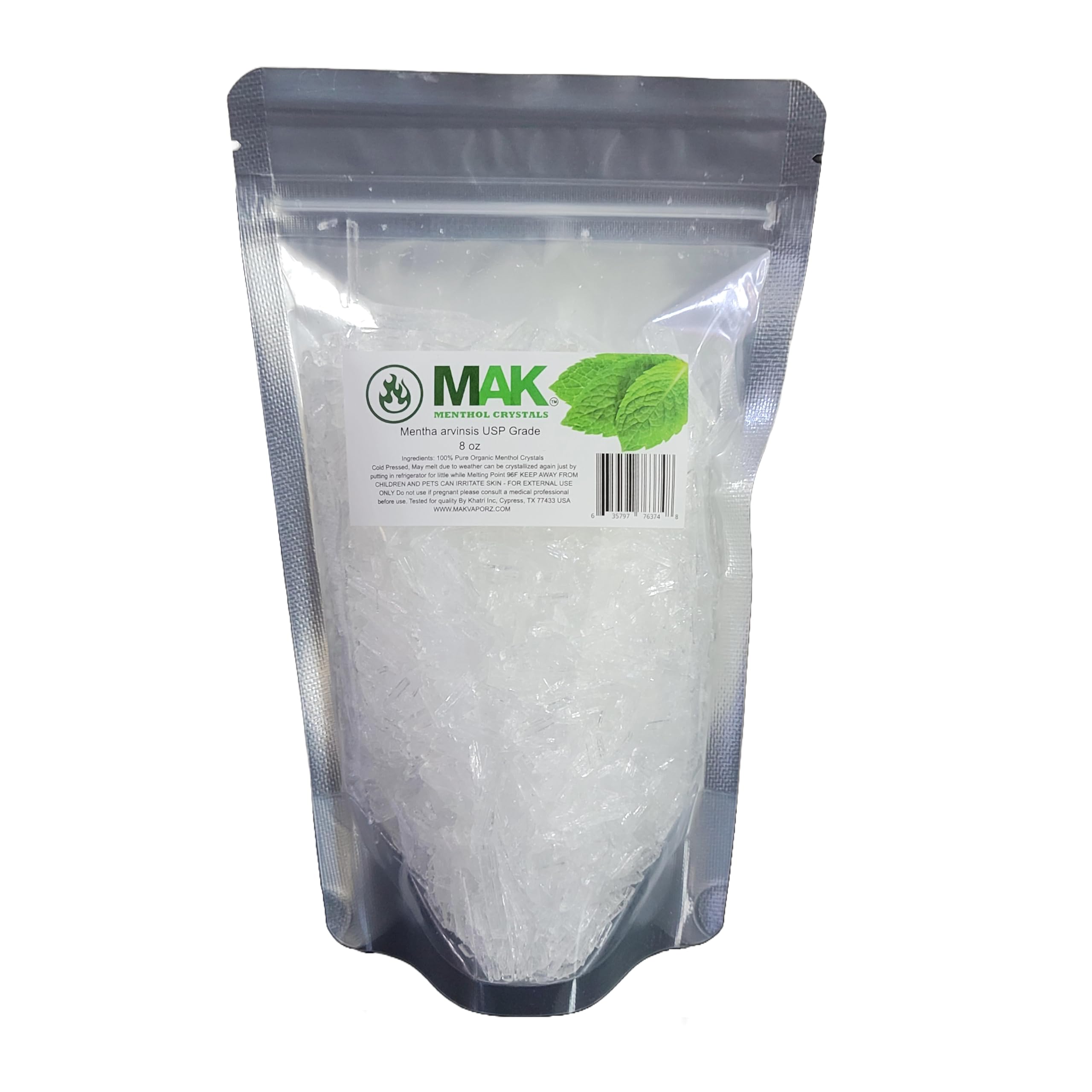 pure organic menthol crystals