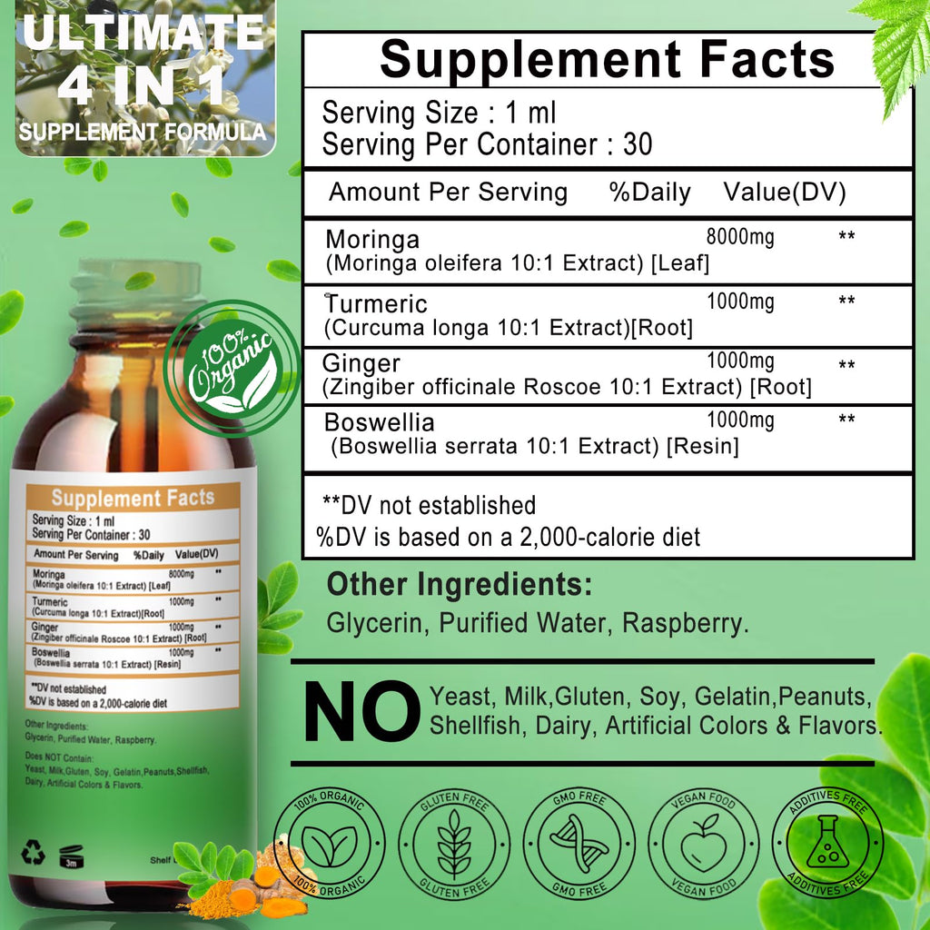 pure organic moringa extract liquid