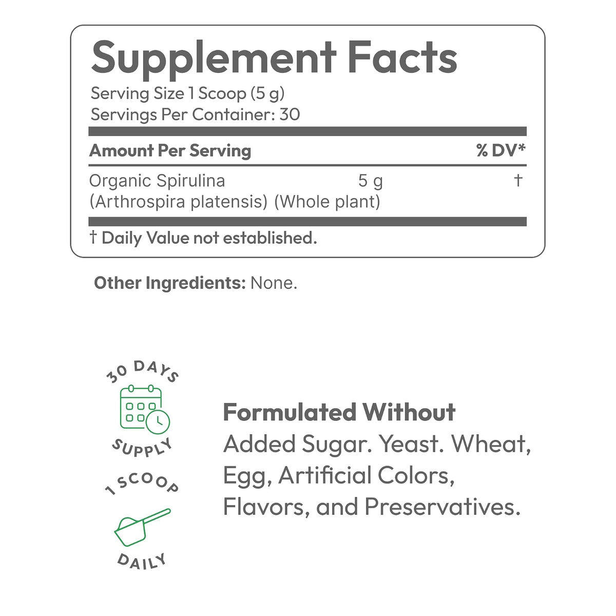 pure organic spirulina for health