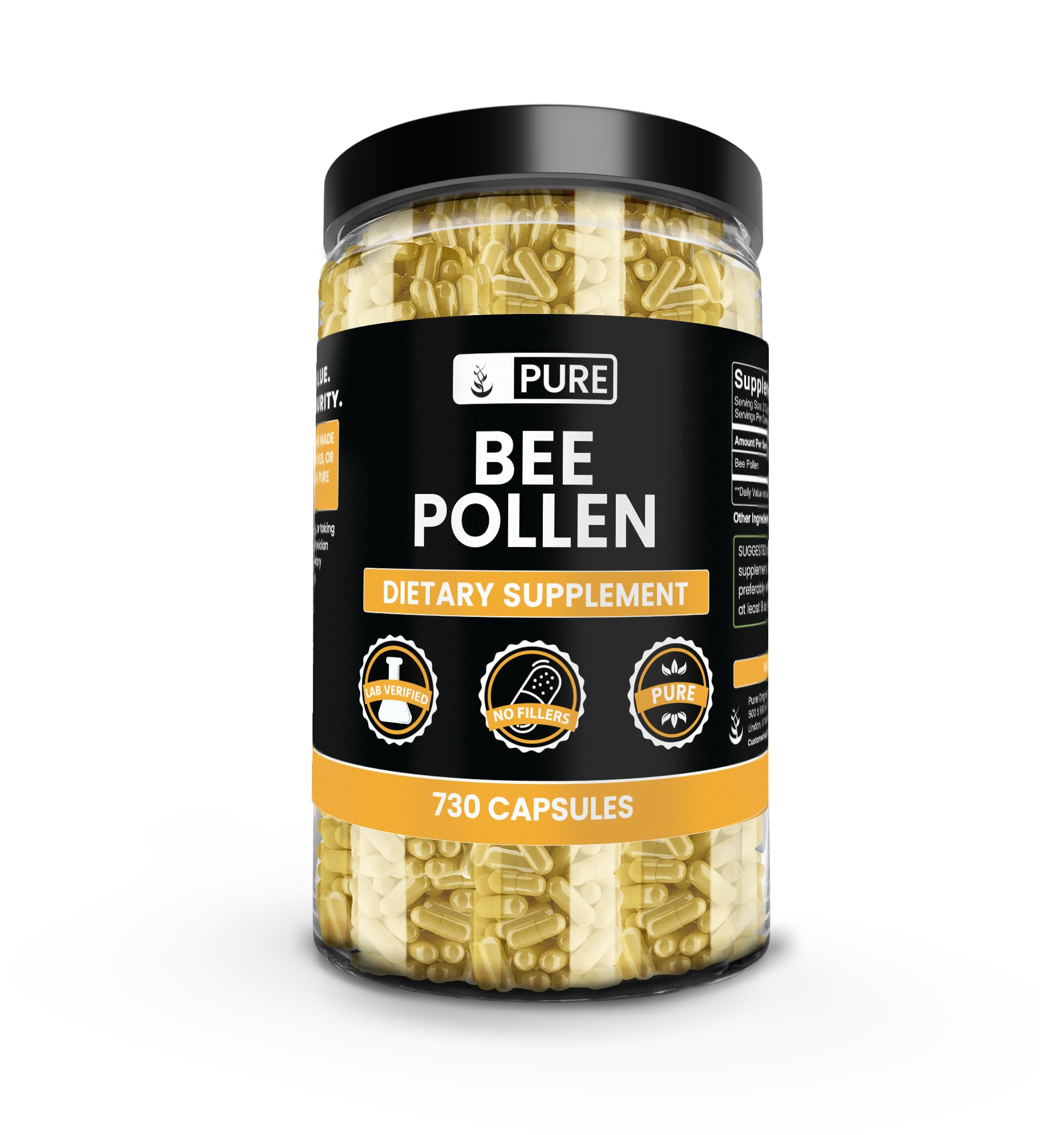 pure original ingredients bee pollen capsules
