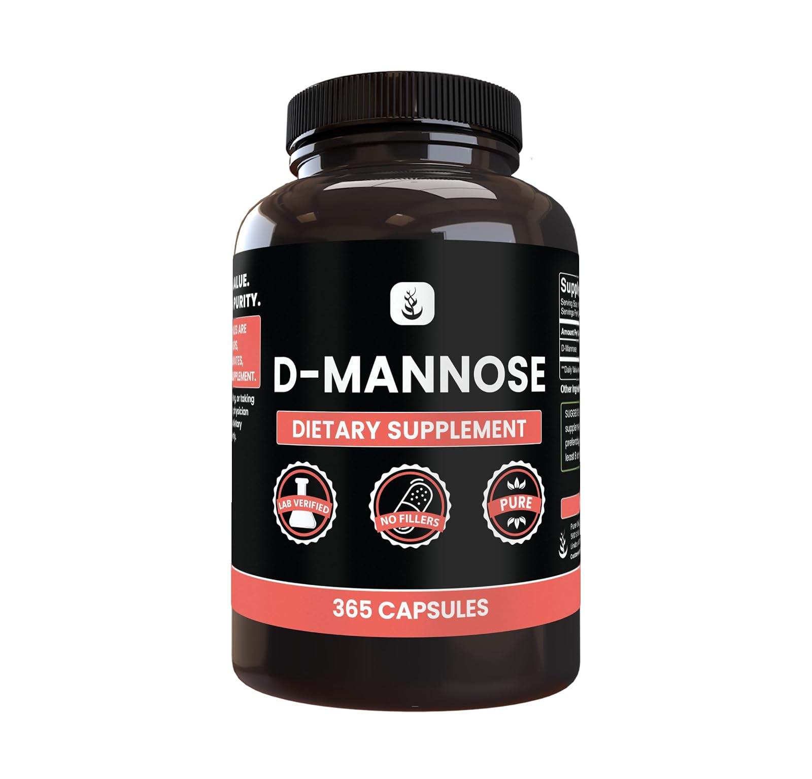pure original ingredients d-mannose capsules