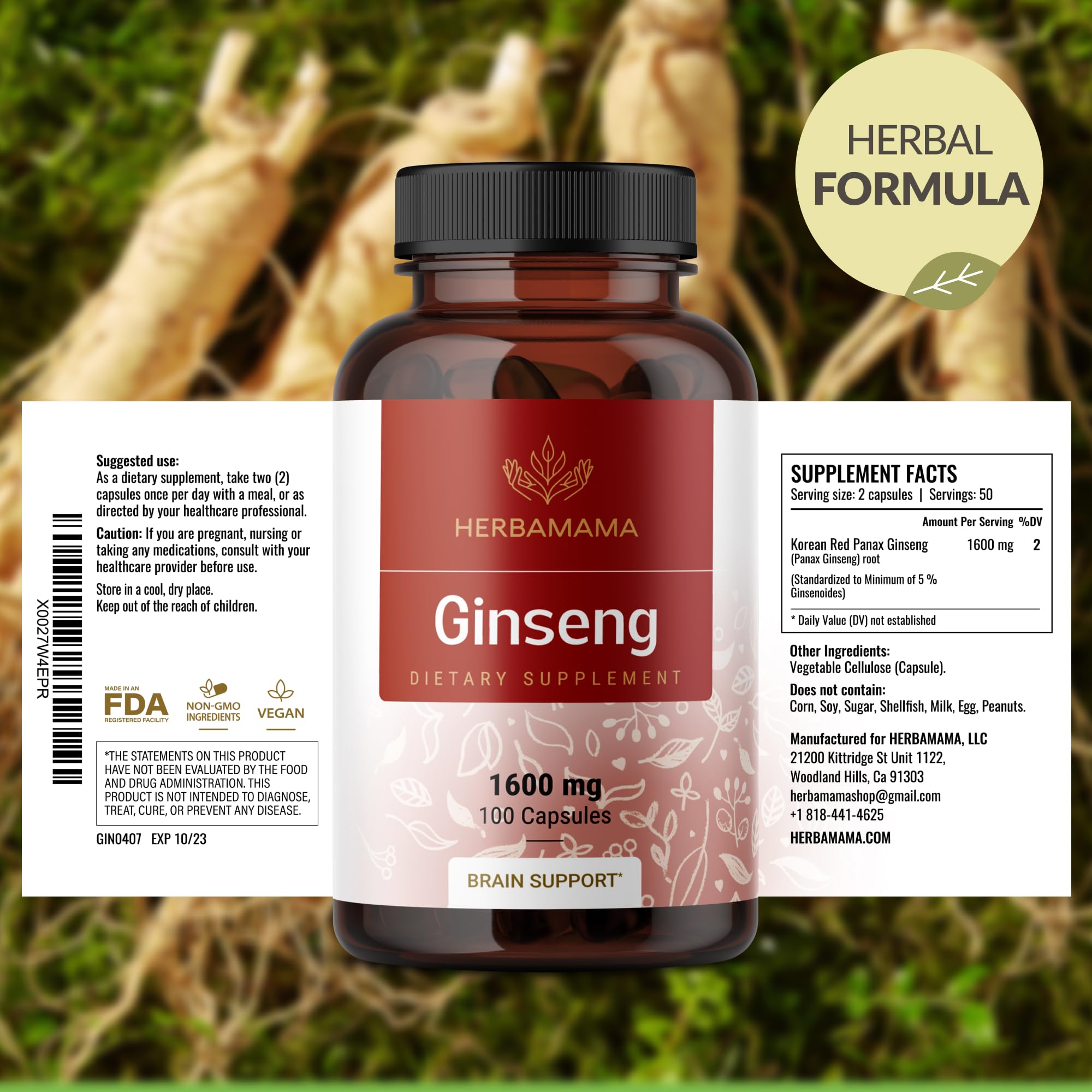 pure Panax ginseng for holistic health