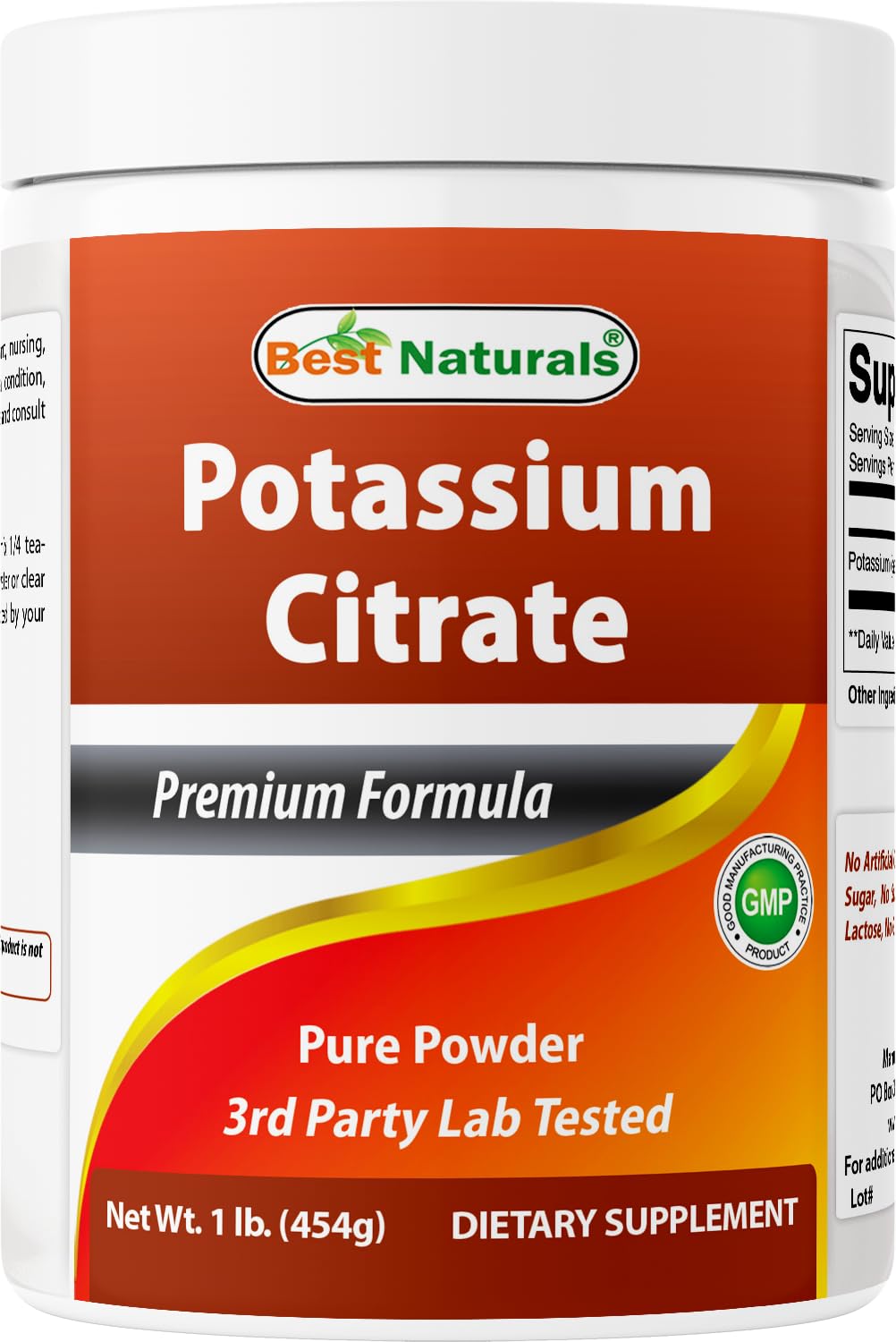 pure potassium citrate powder