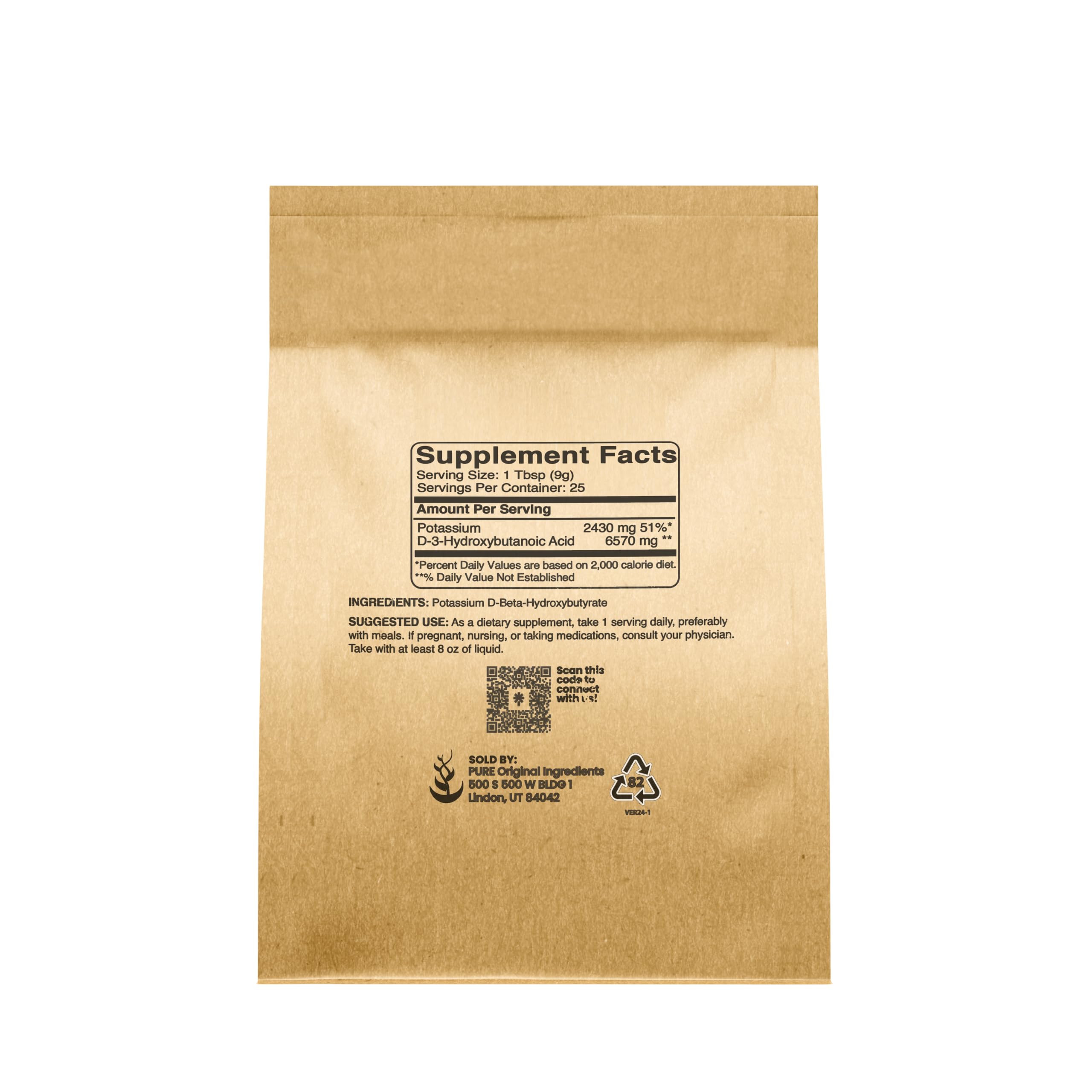 pure potassium for energy support