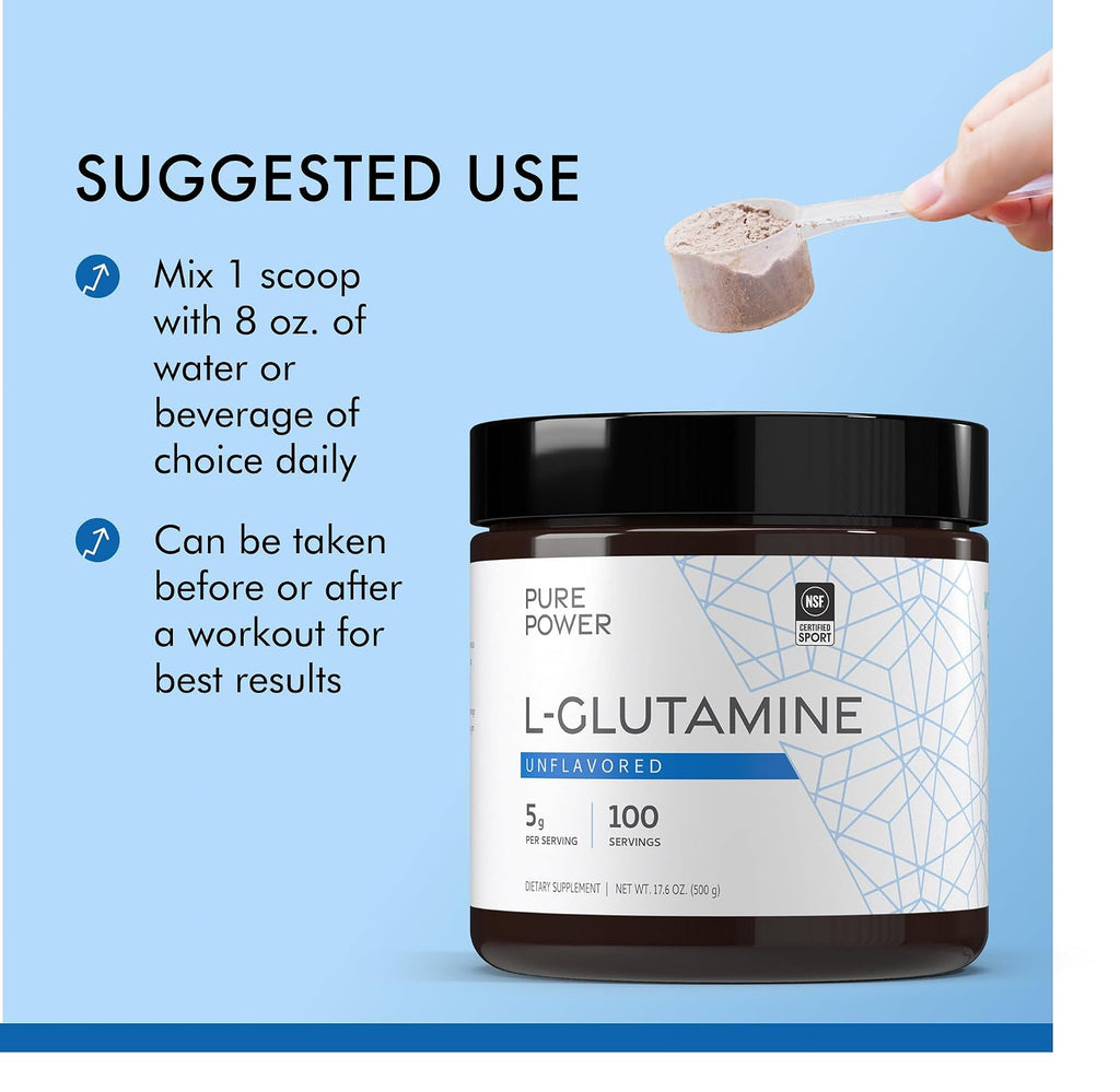 Pure Power L-Glutamine supports gut health