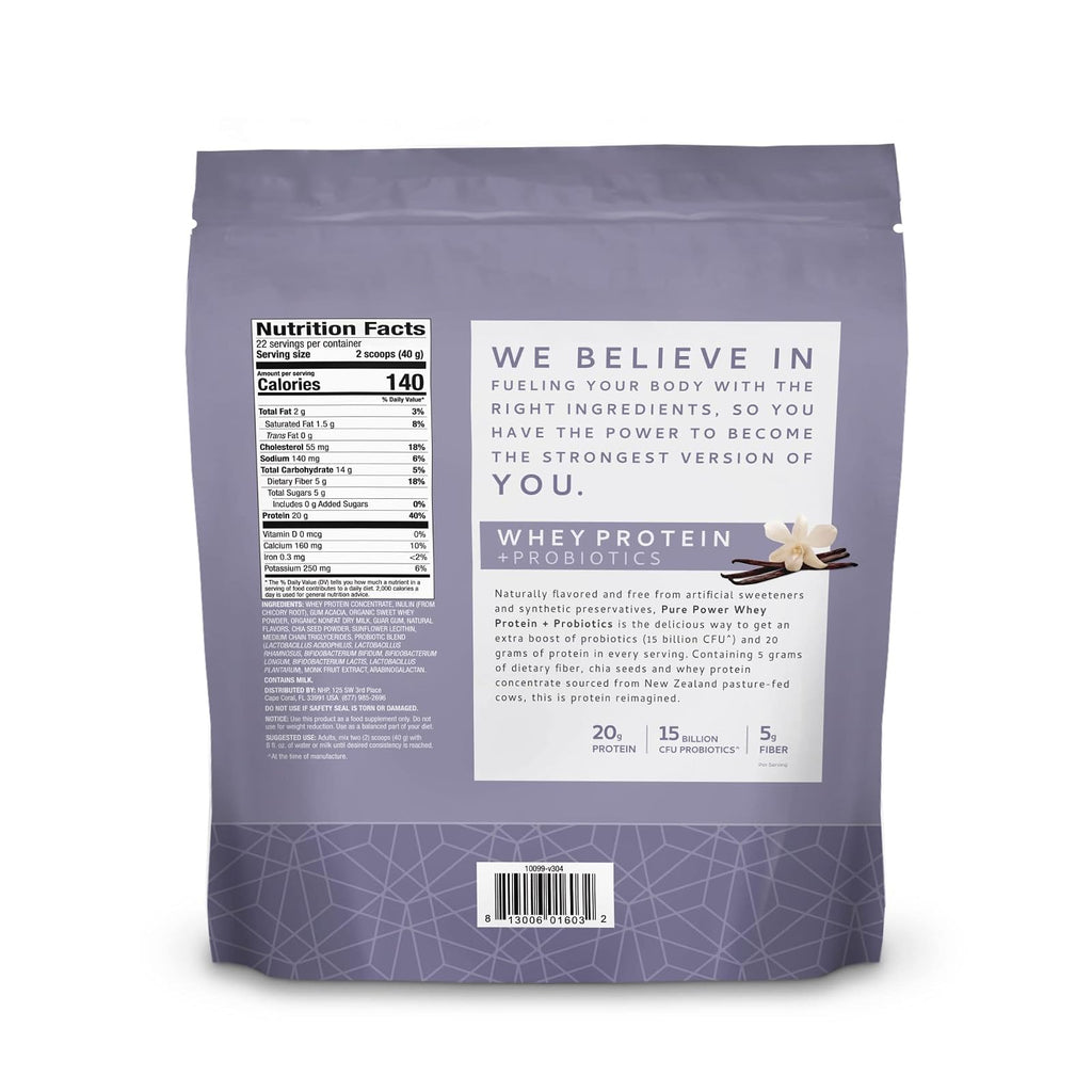 pure power whey protein with probiotics