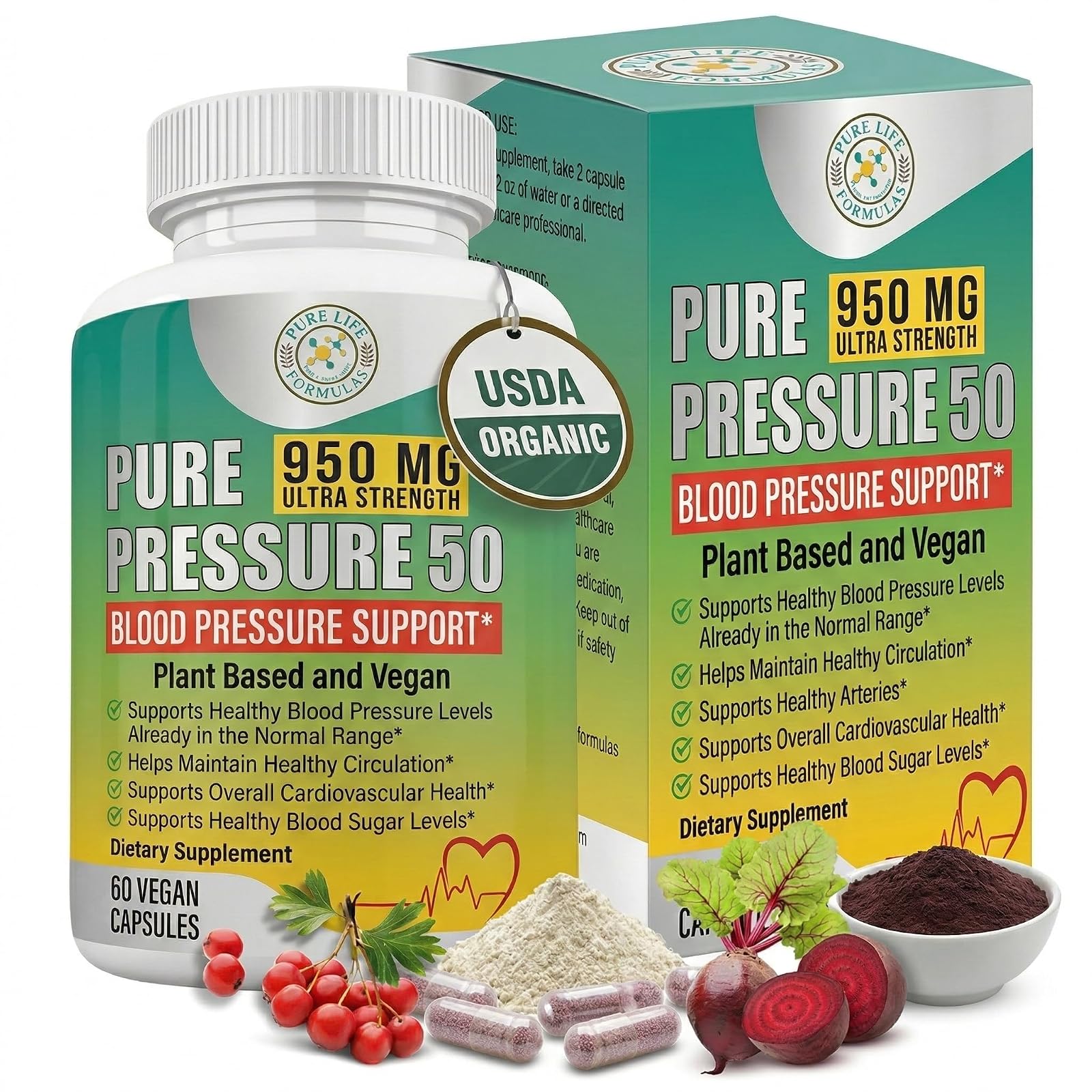 Pure Pressure blood pressure support capsules