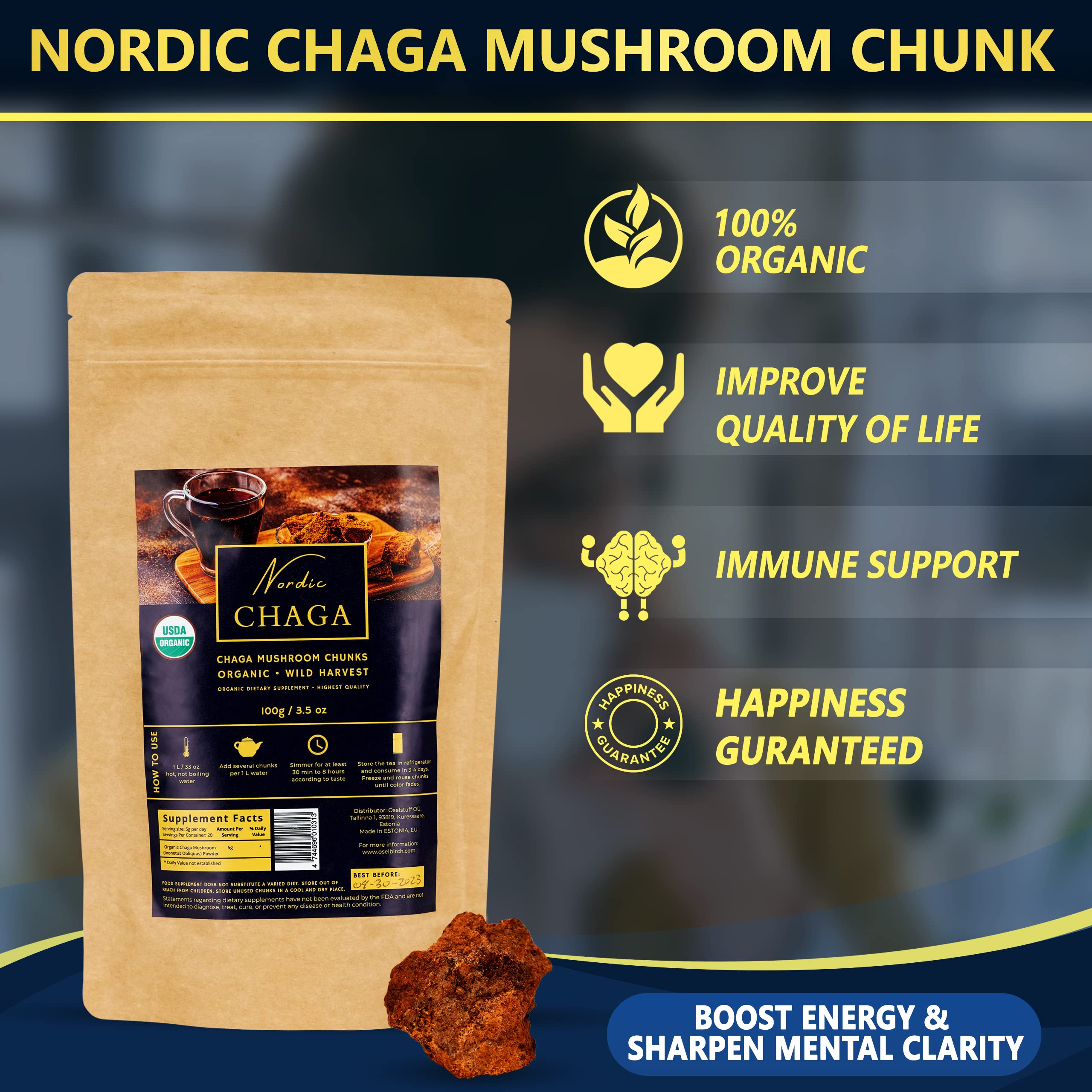 pure raw chaga for health benefits