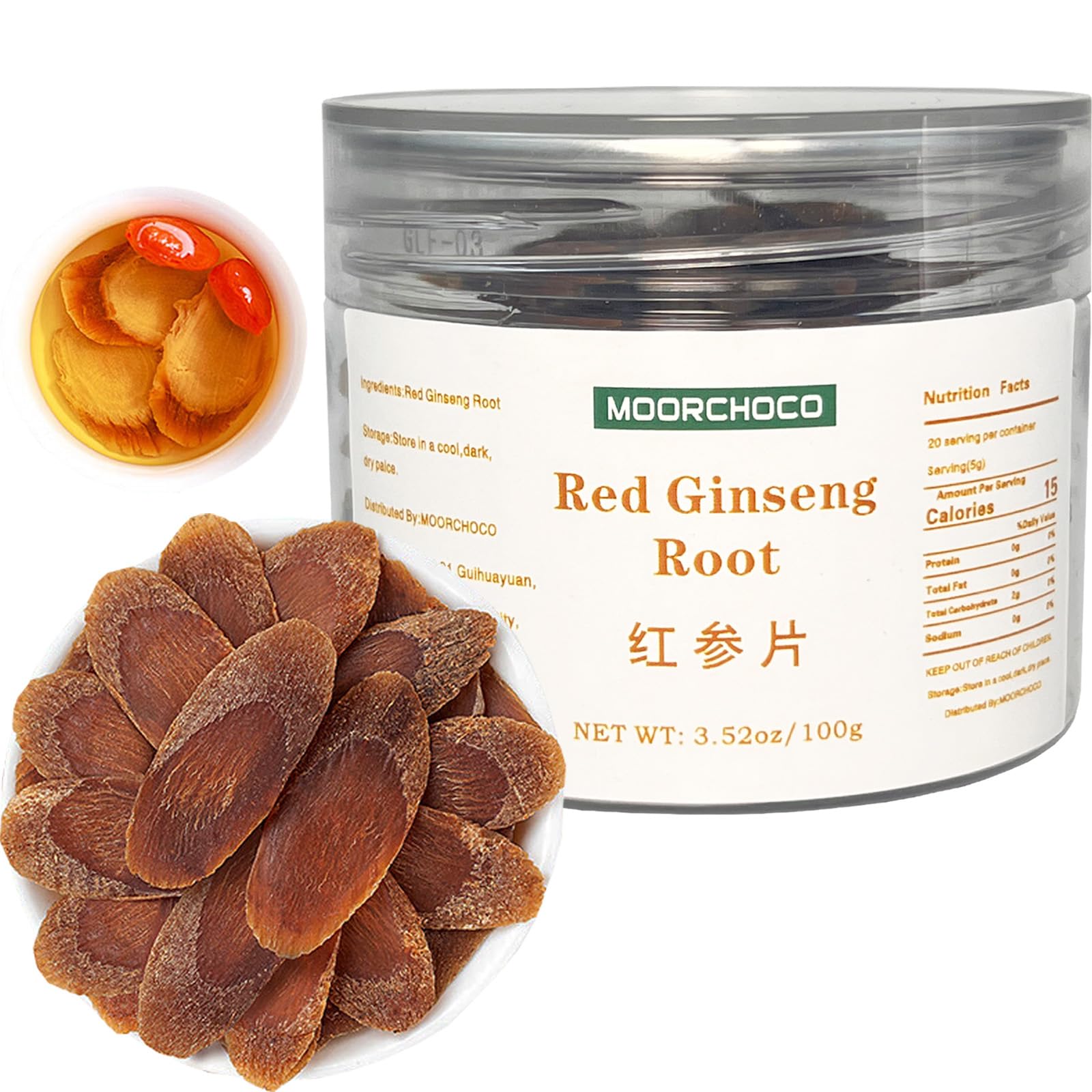 pure red ginseng slices for vitality