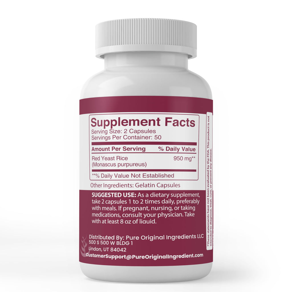 pure red yeast rice extract capsules