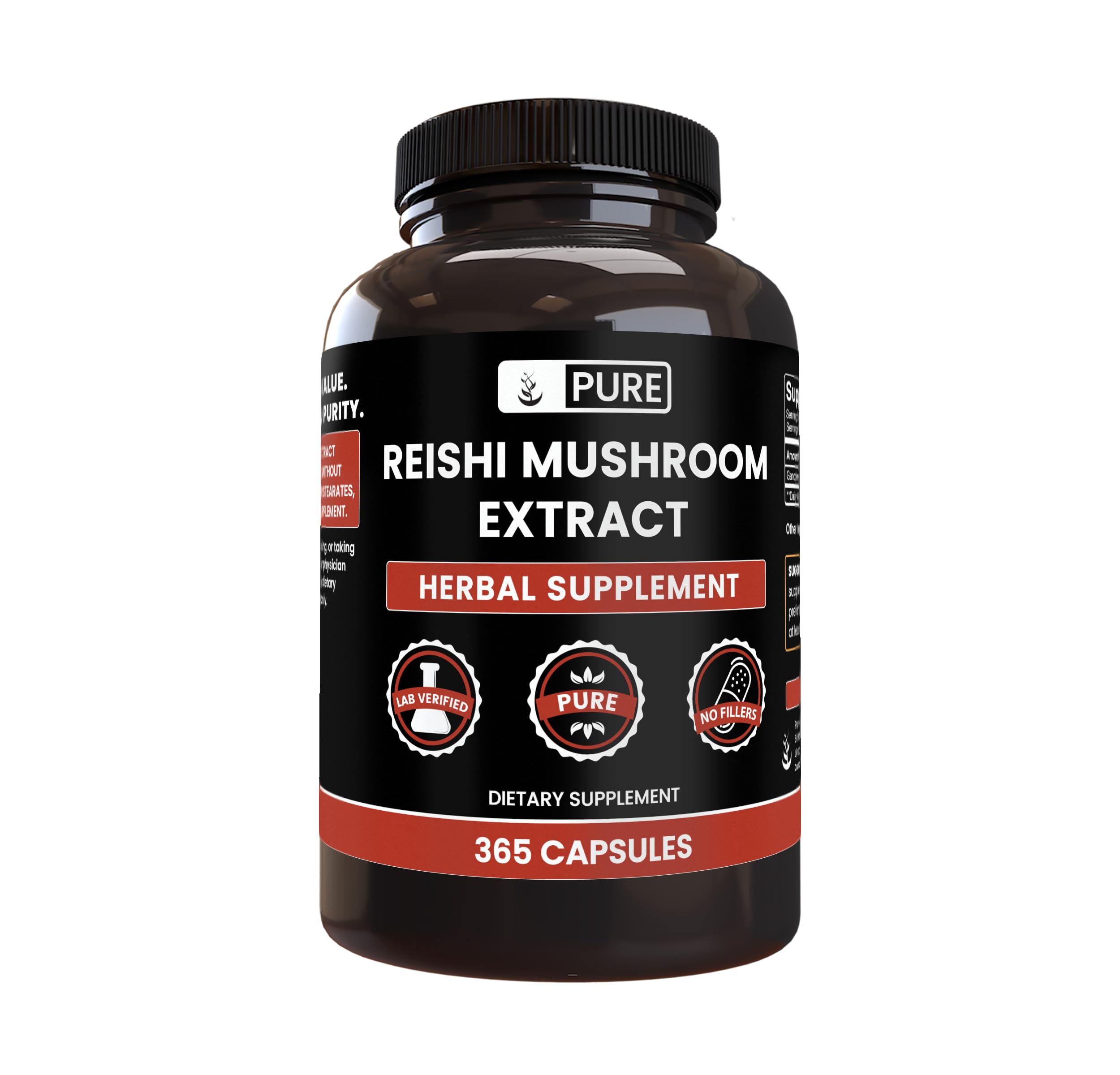 pure reishi mushroom extract capsules