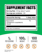 Pure resveratrol powder for health benefits