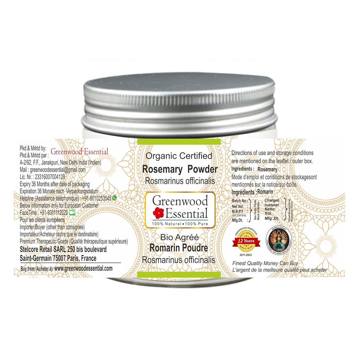 pure rosemary powder for herbal remedies