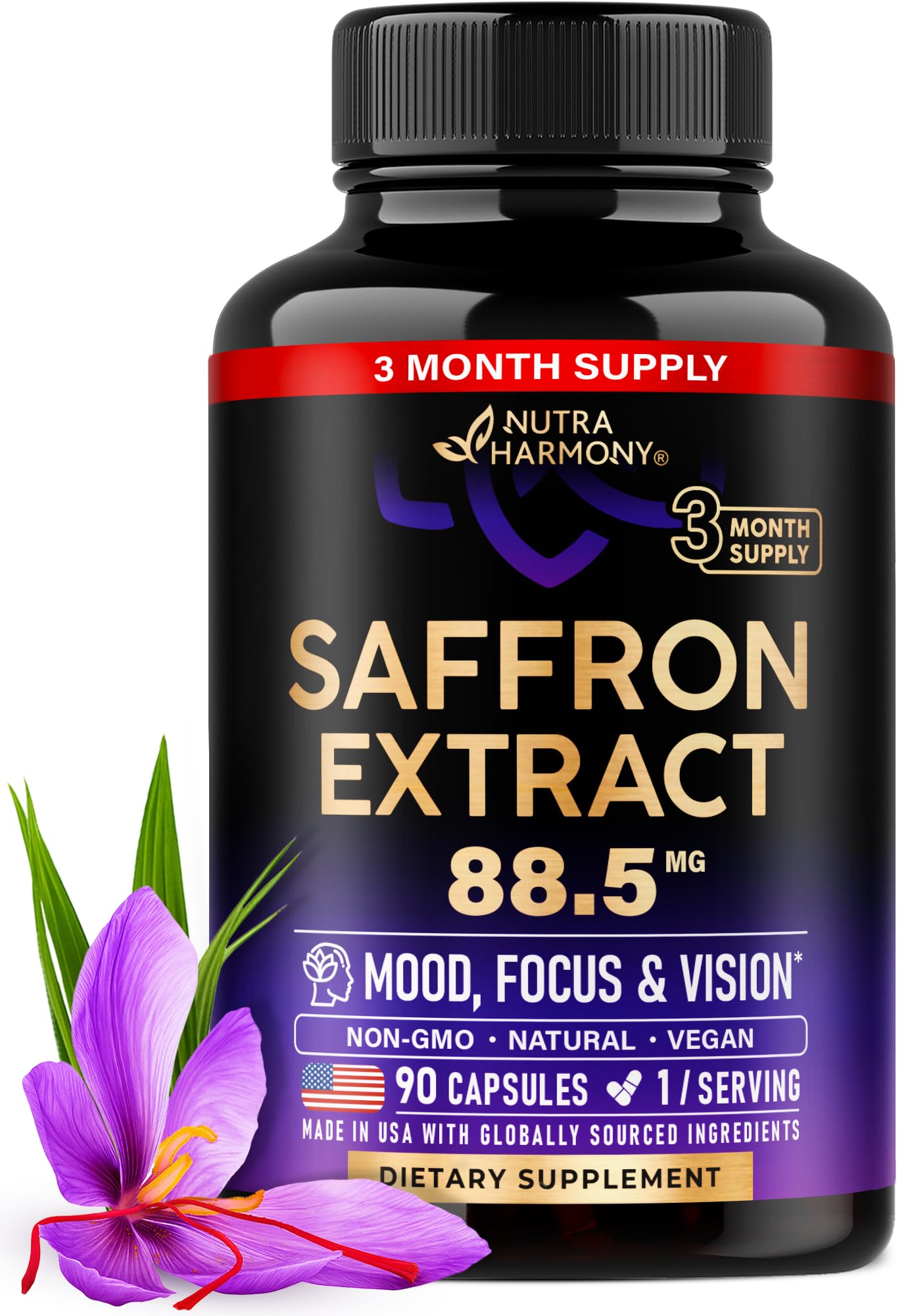 Pure saffron supplements for mood