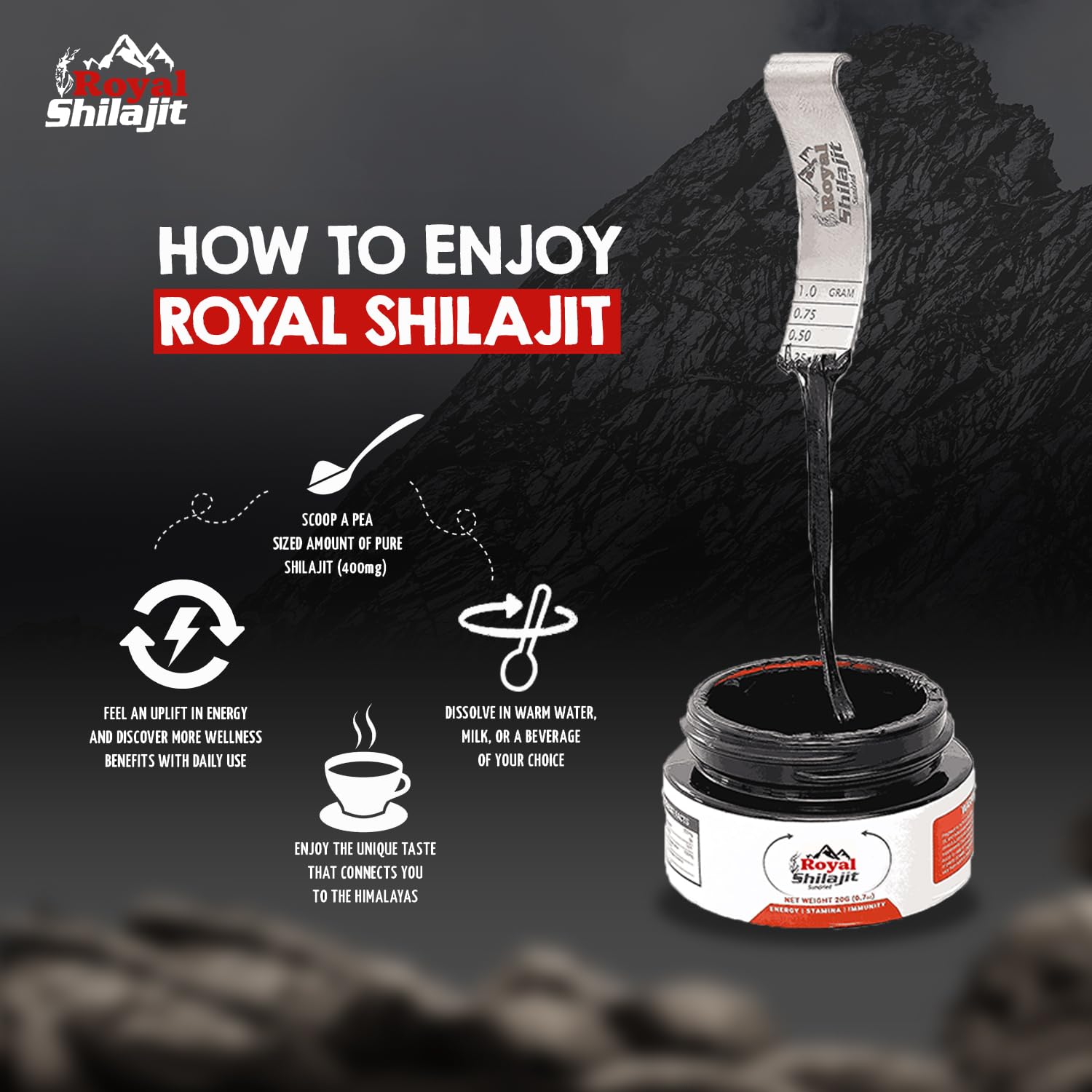 Pure Shilajit for holistic health