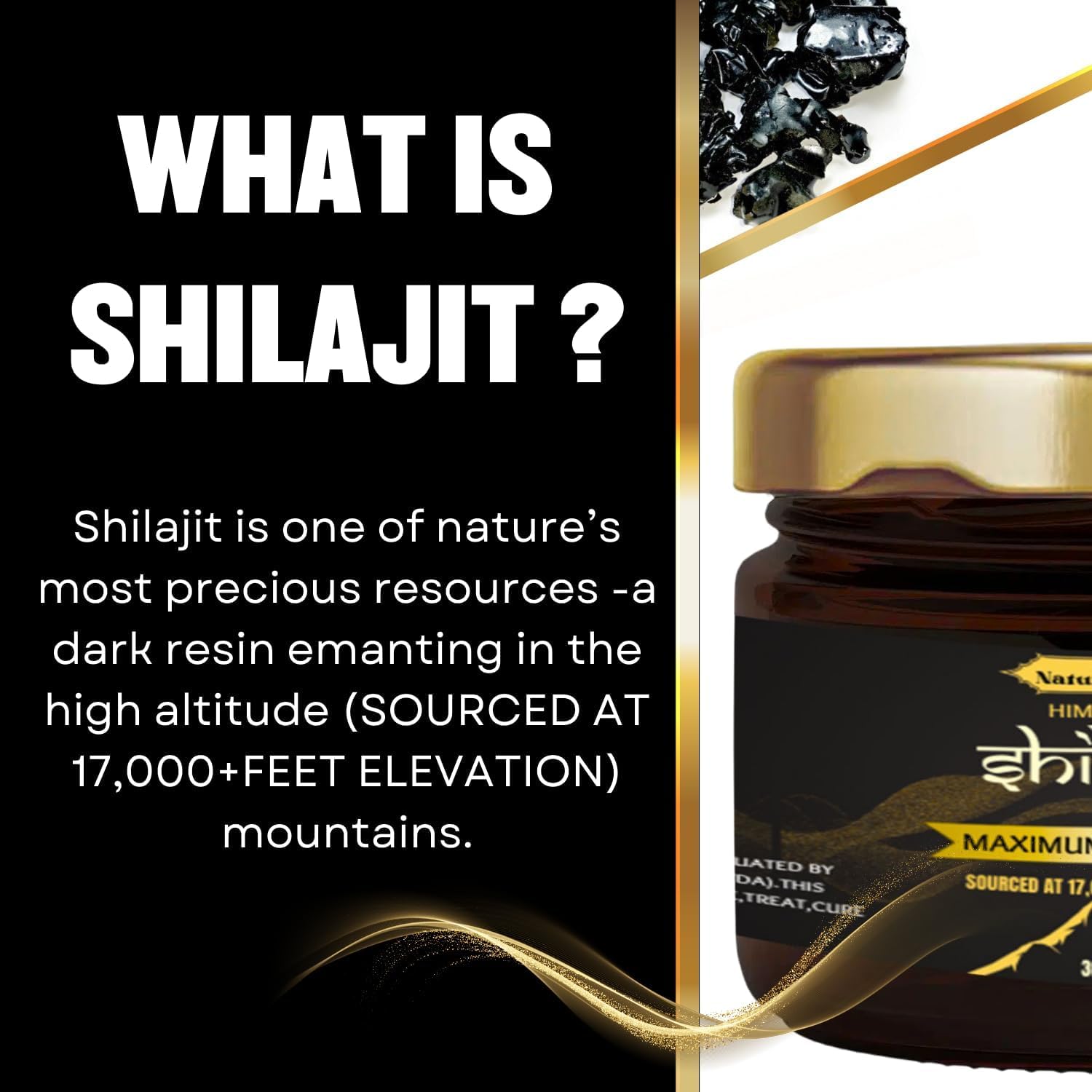 pure shilajit for vitality and strength