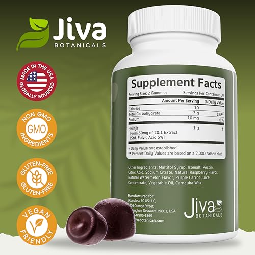 Pure shilajit gummies for enhanced performance