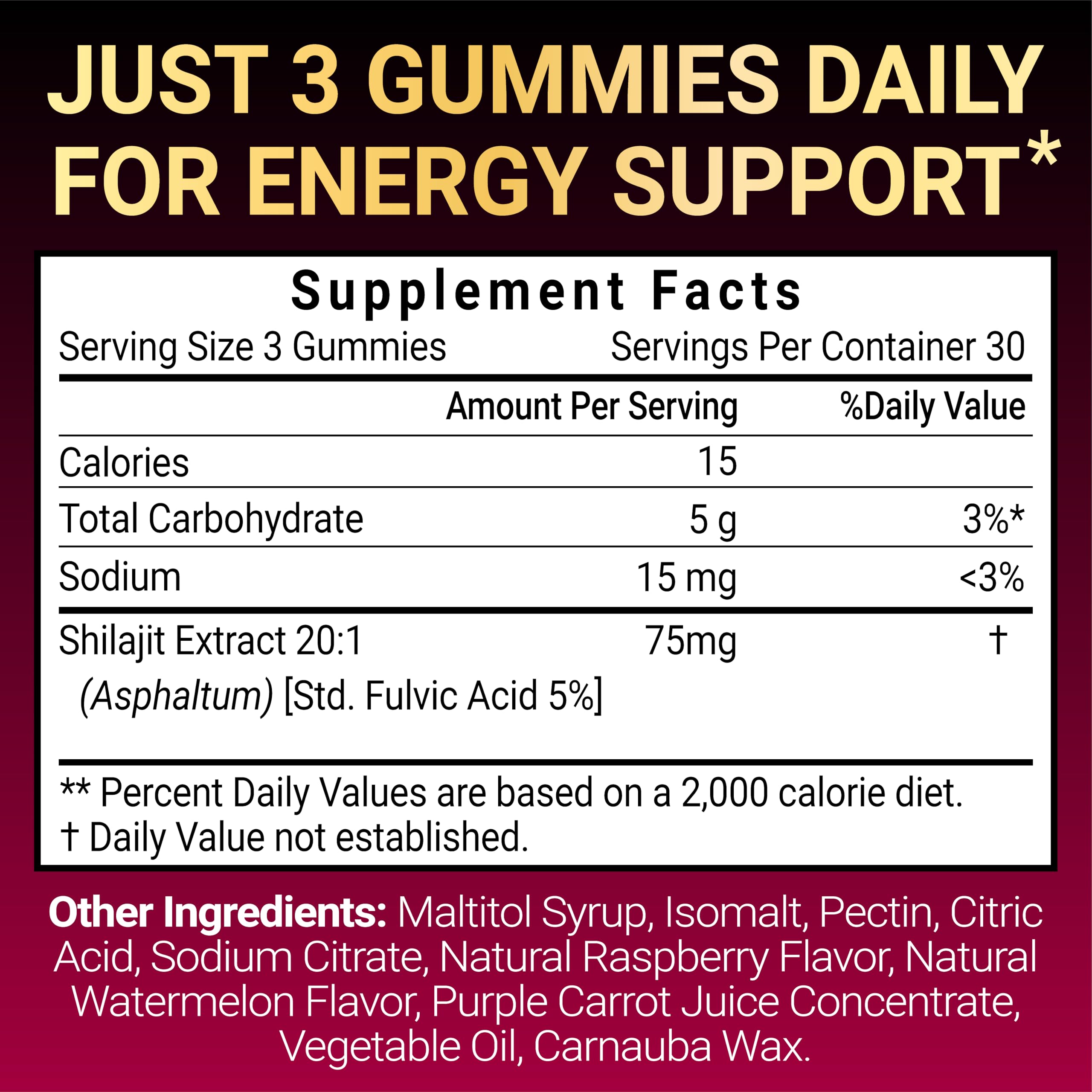 pure shilajit gummies for enhanced vitality