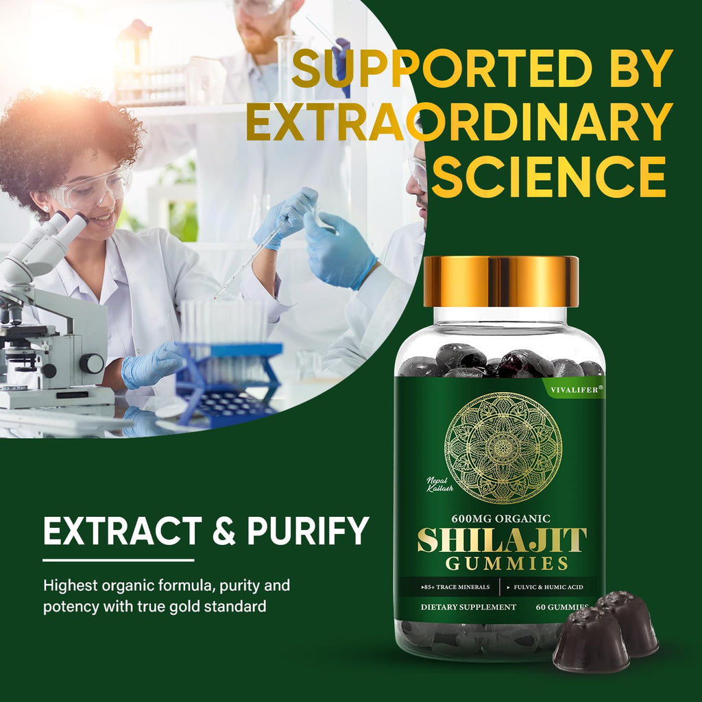 pure Shilajit gummies with essential minerals
