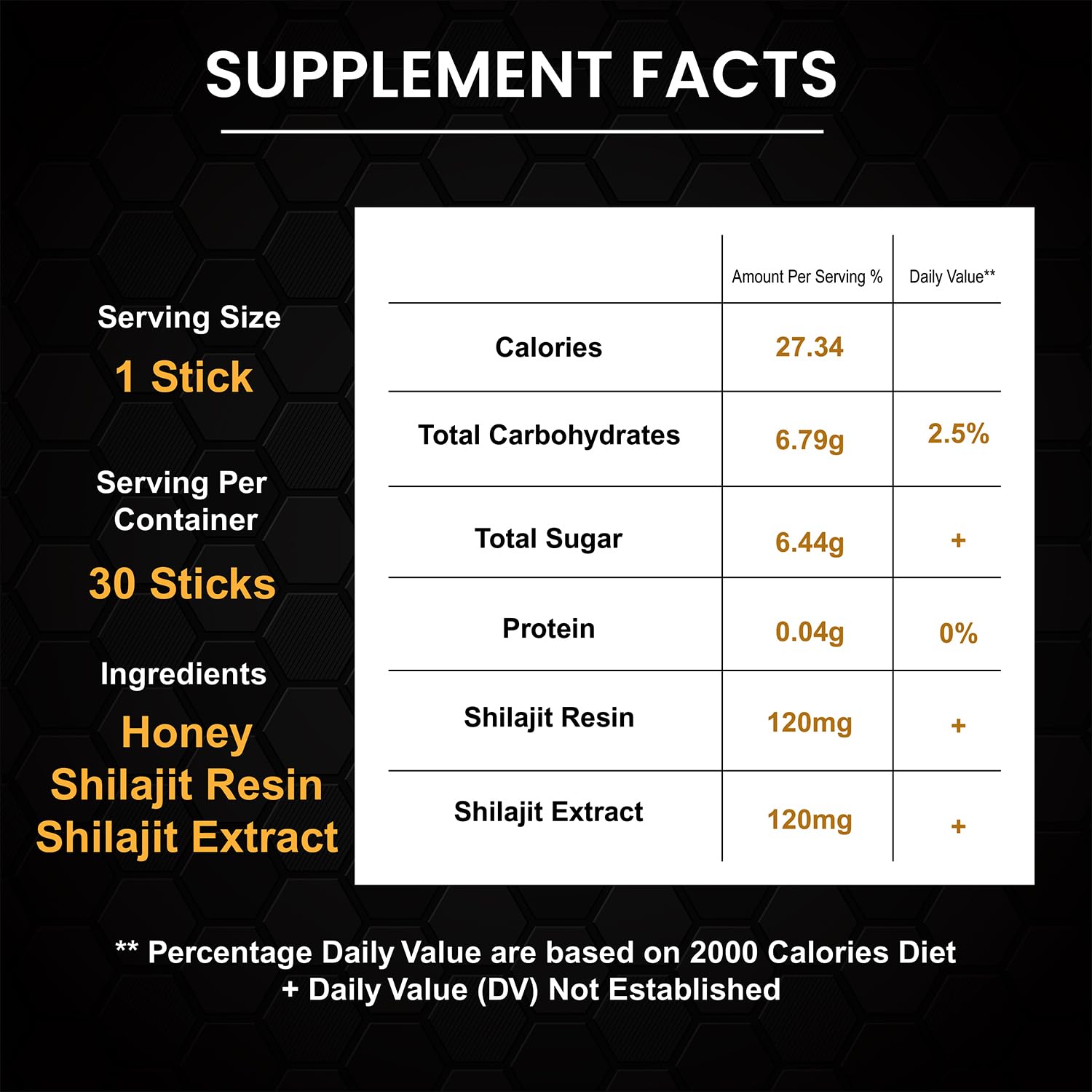 pure shilajit honey sticks