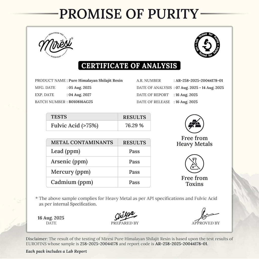 Pure shilajit resin for wellness