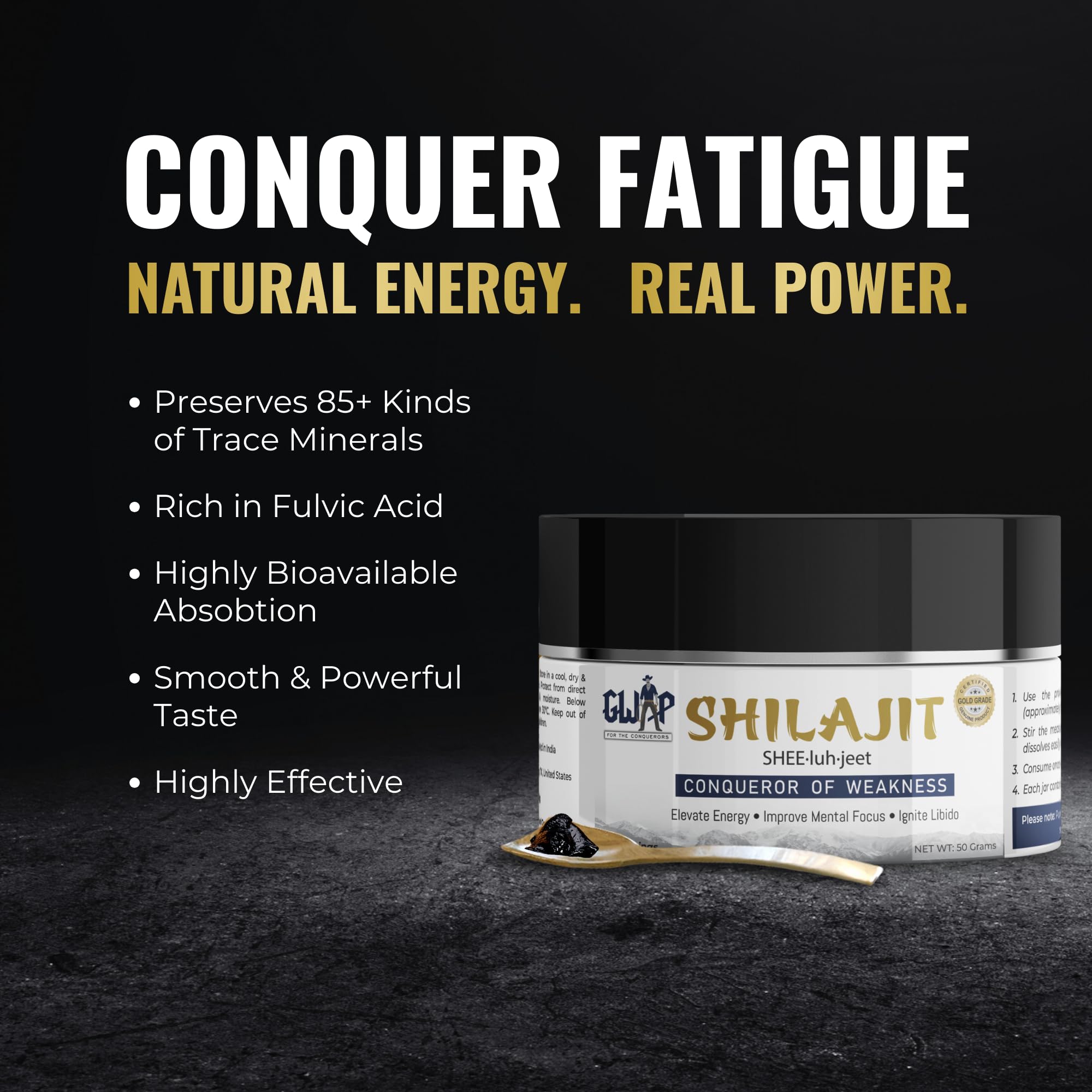 pure shilajit resin with fulvic acid