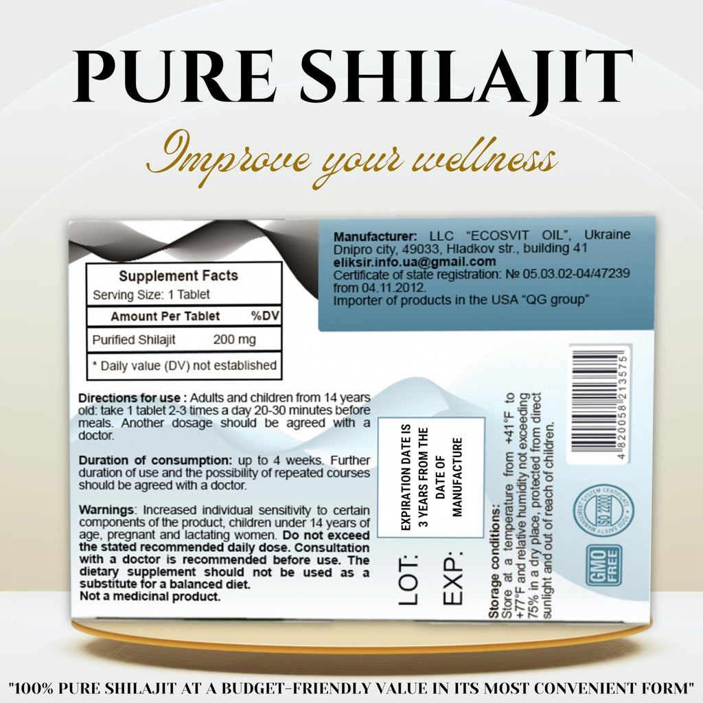 pure shilajit supplement for wellness