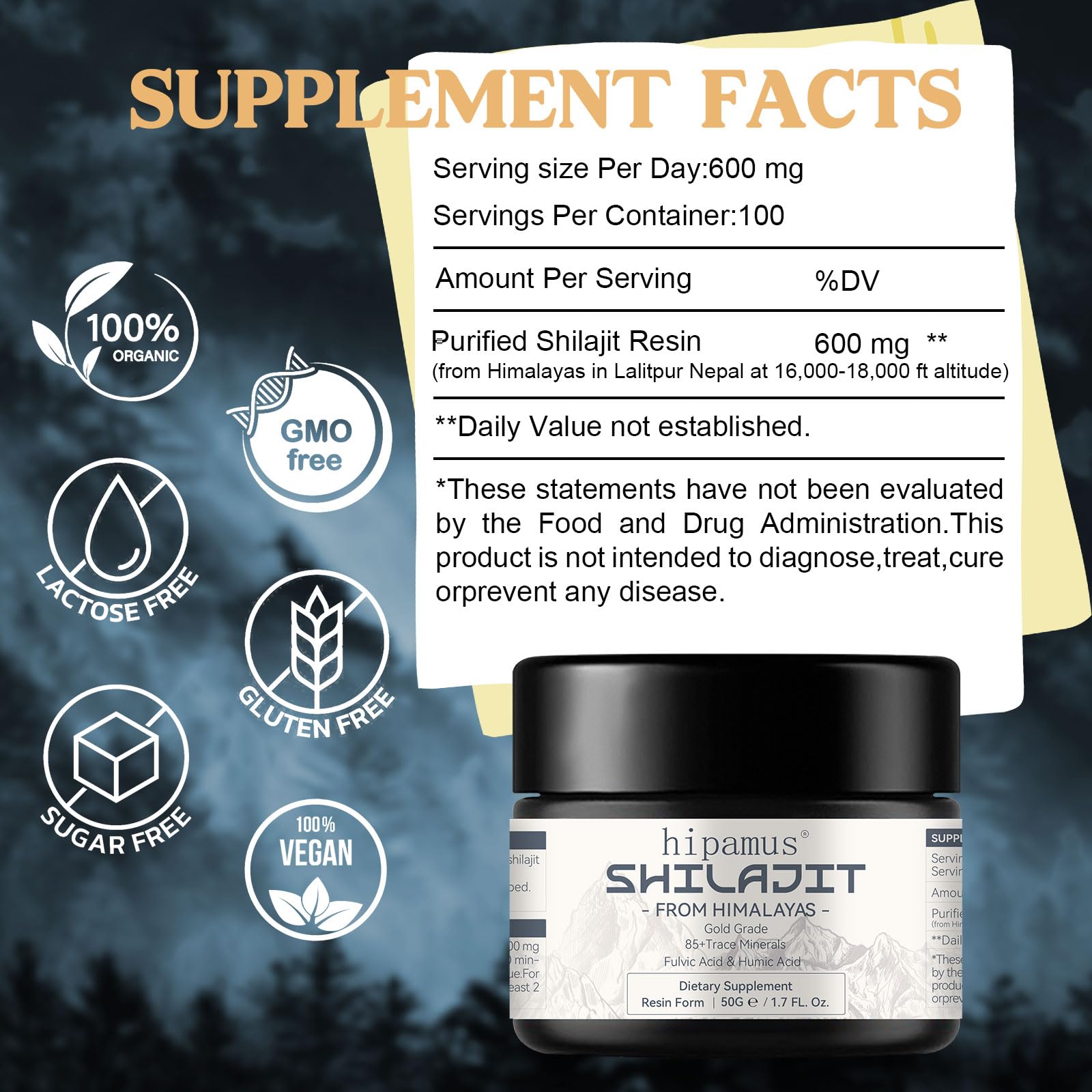 pure Shilajit with fulvic acid