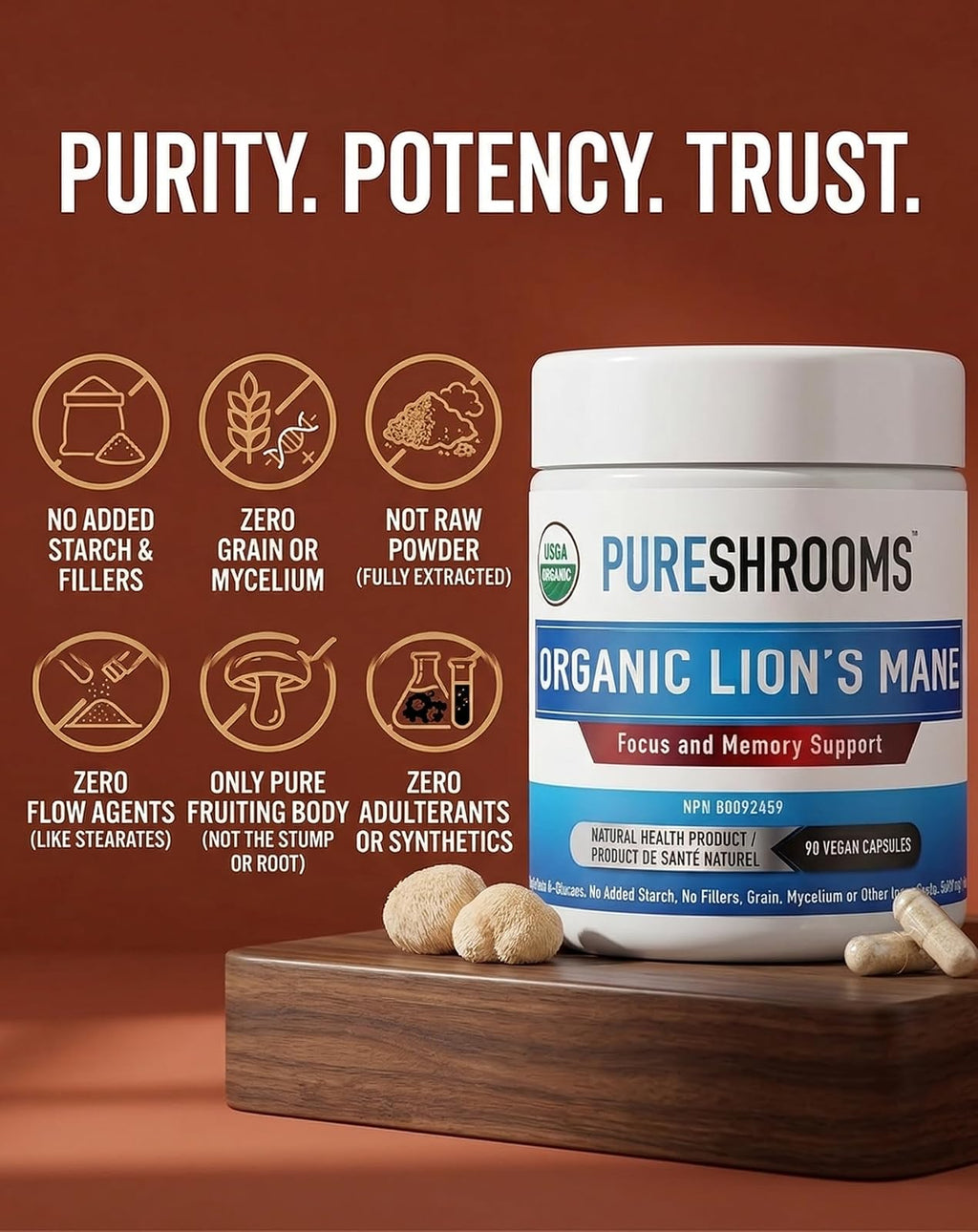 Pure Shrooms natural brain booster