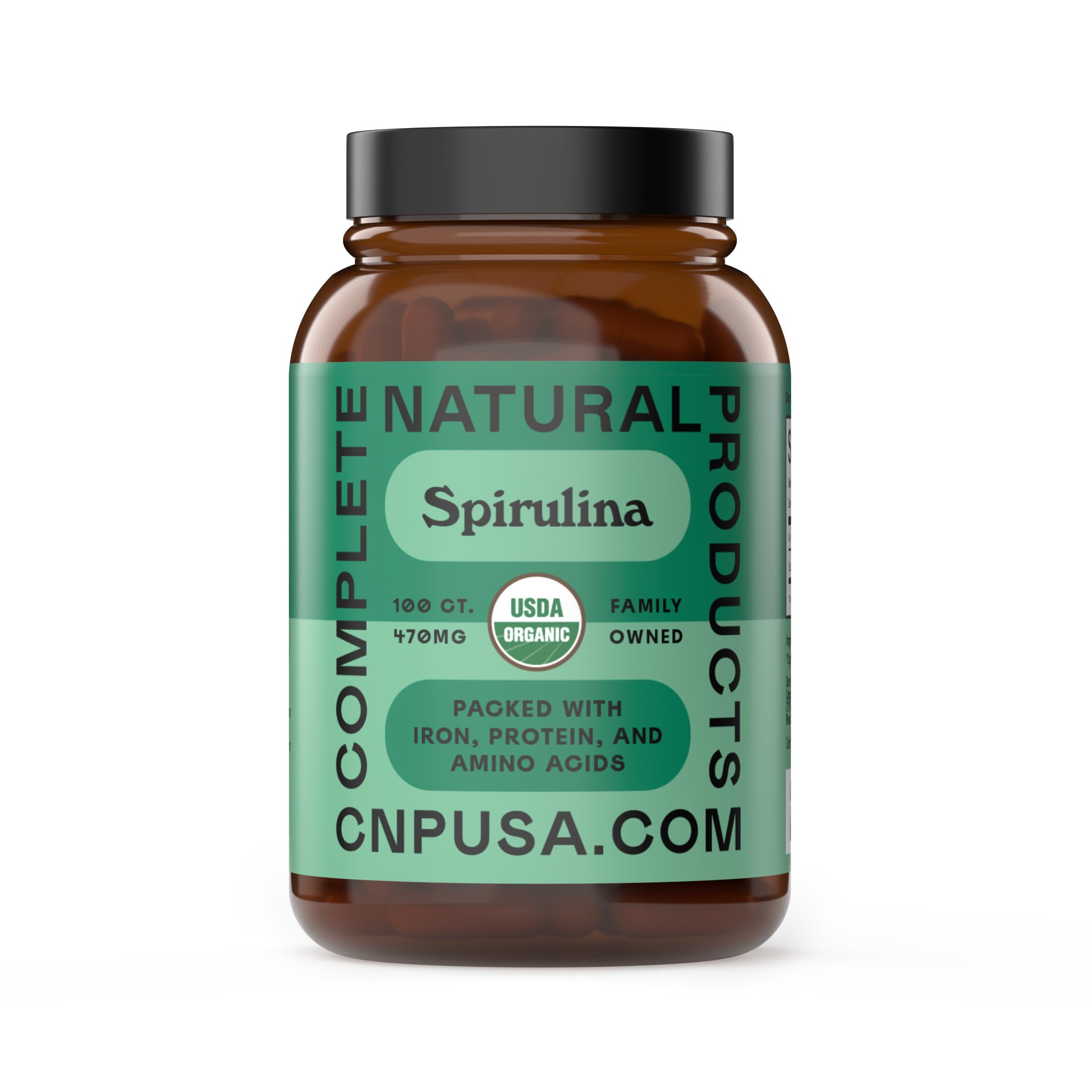 pure spirulina capsules for health