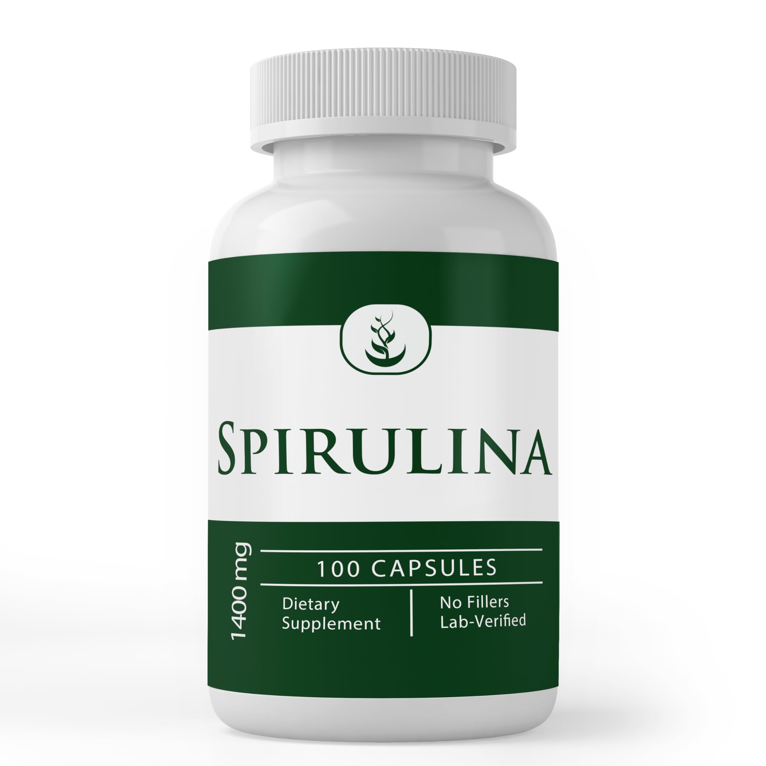 pure spirulina capsules for health
