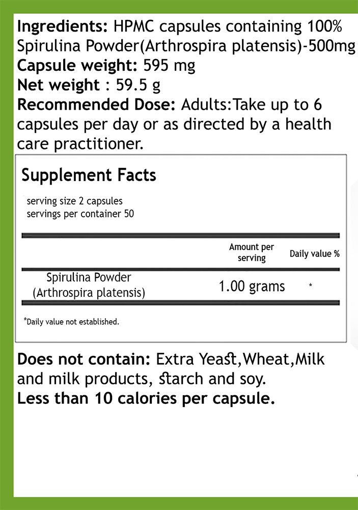 pure spirulina for energy boost