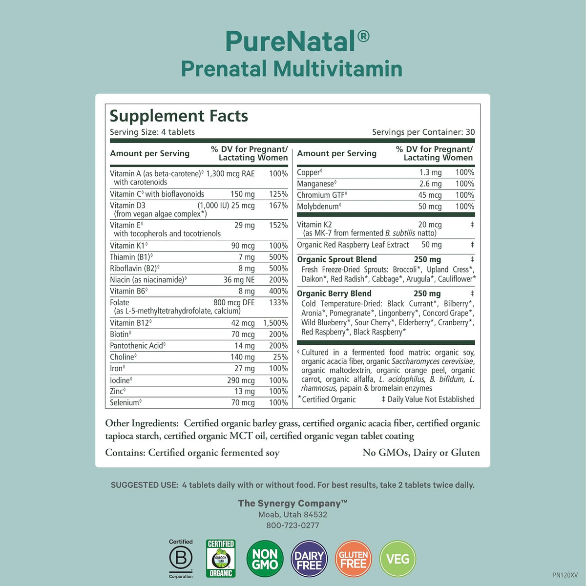 PURE SYNERGY prenatal dha for baby health