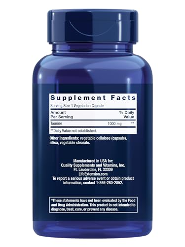 Pure taurine capsules for brain support