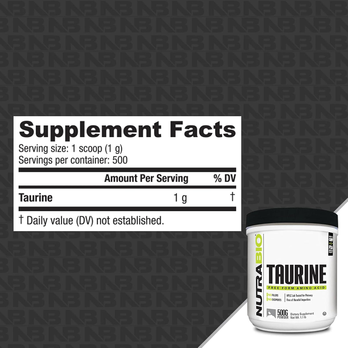 pure taurine supplement for muscle recovery