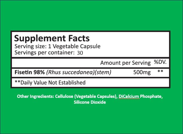 pure therapeutic dose Fisetin capsules