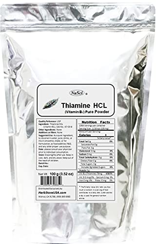 pure thiamine HCL powder supplement