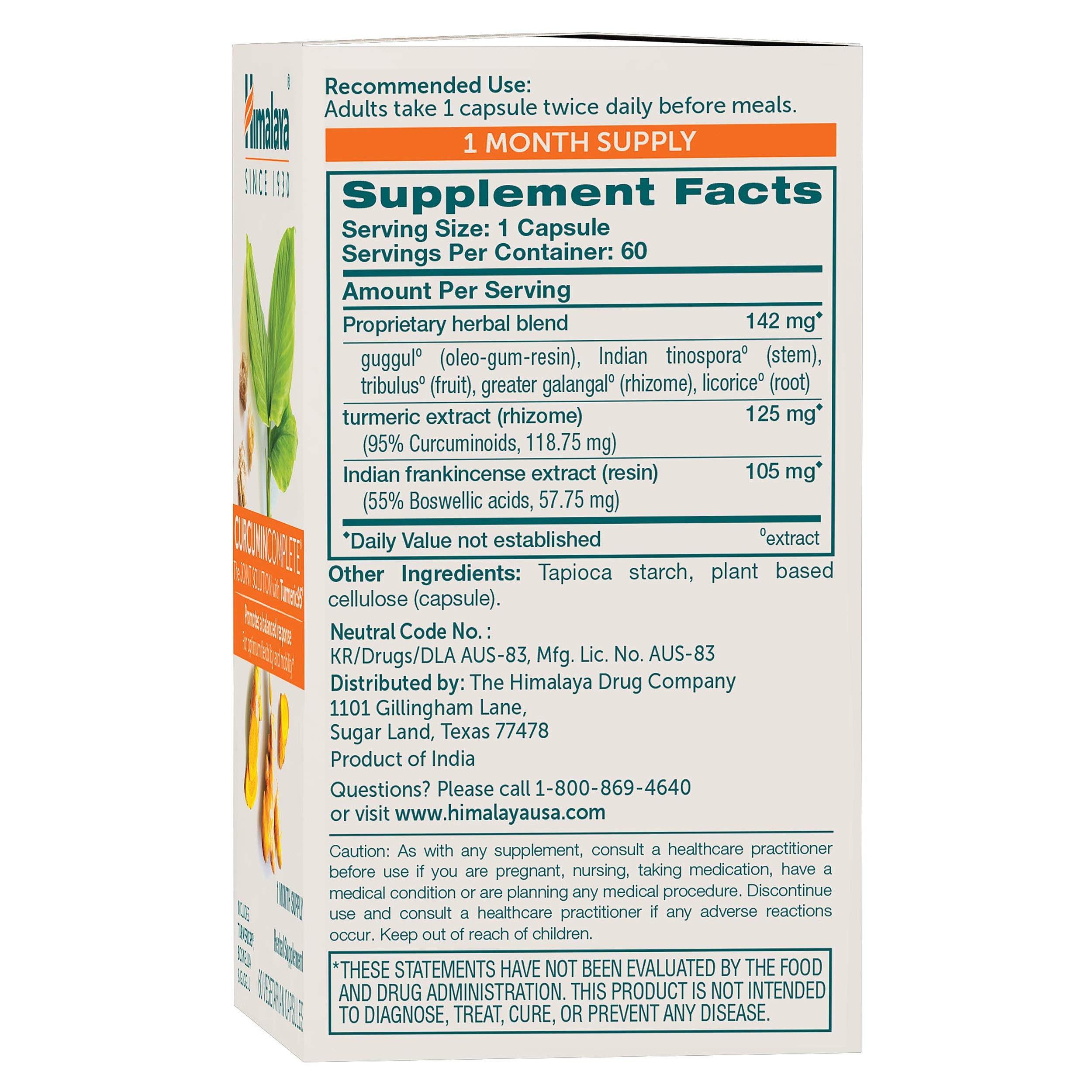 Pure turmeric curcumin 95% capsules