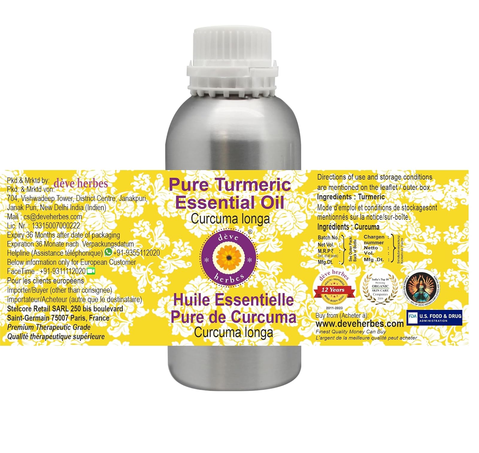 pure turmeric oil for aromatherapy