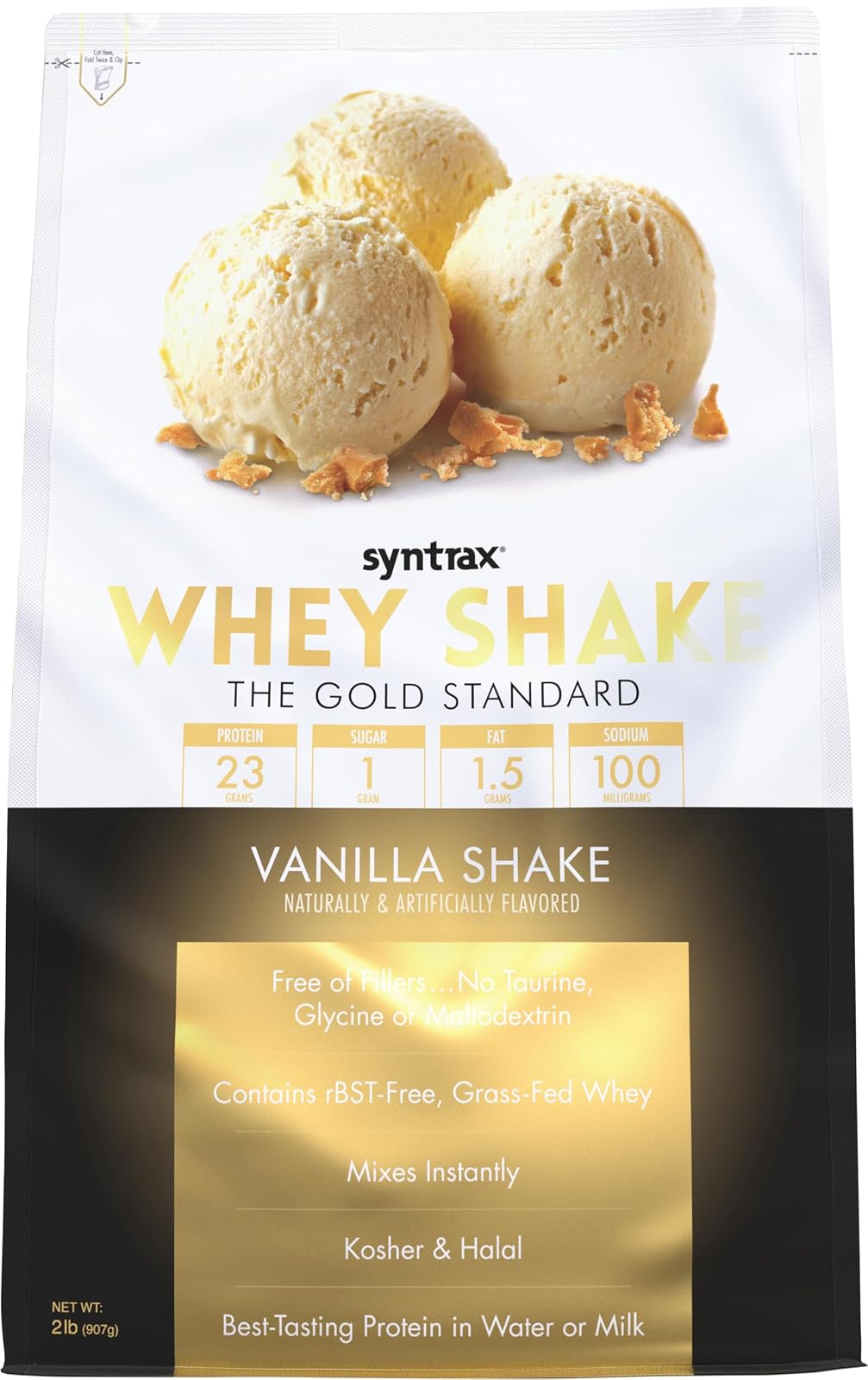 pure vanilla whey protein shake