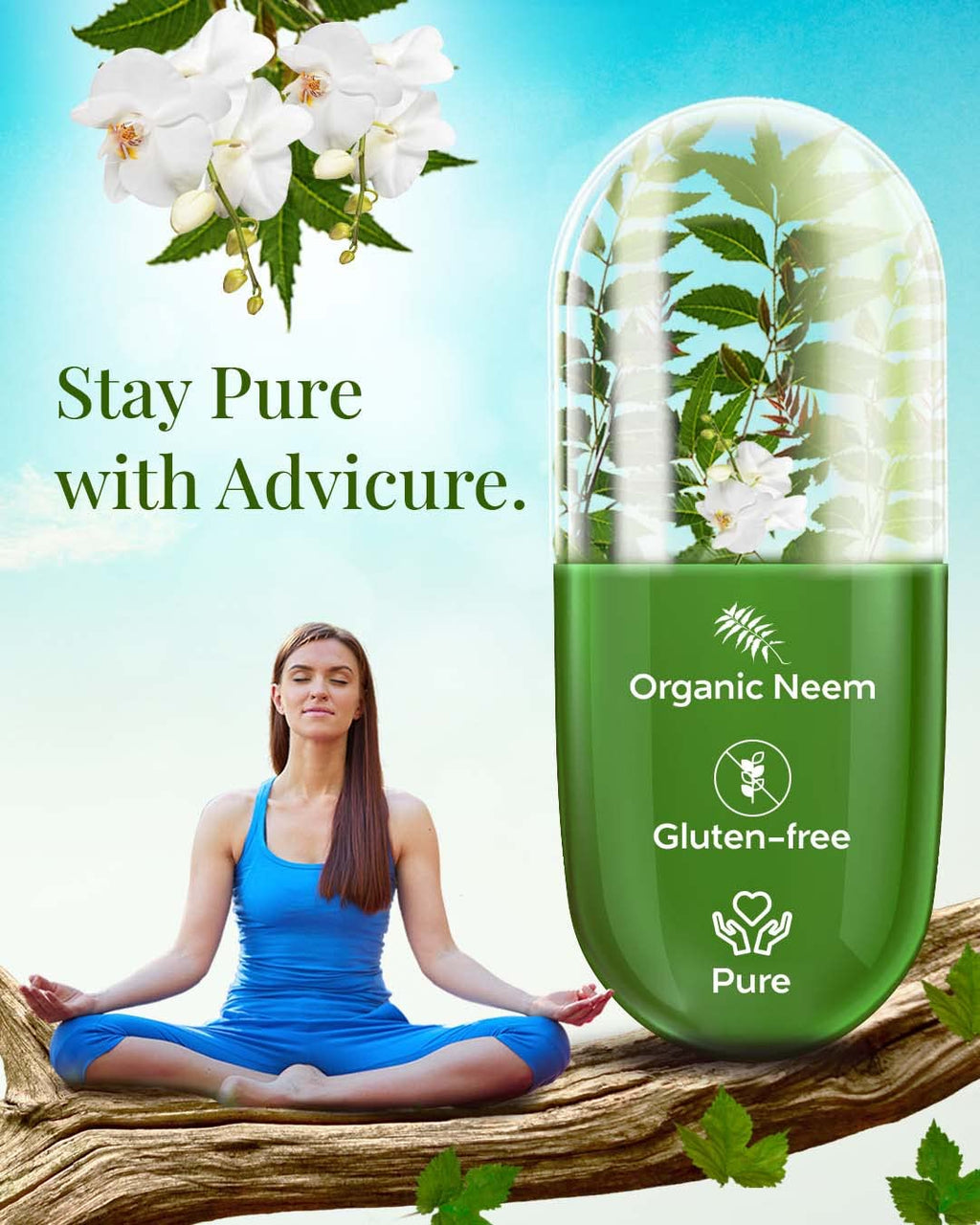Pure veg capsules with neem benefits