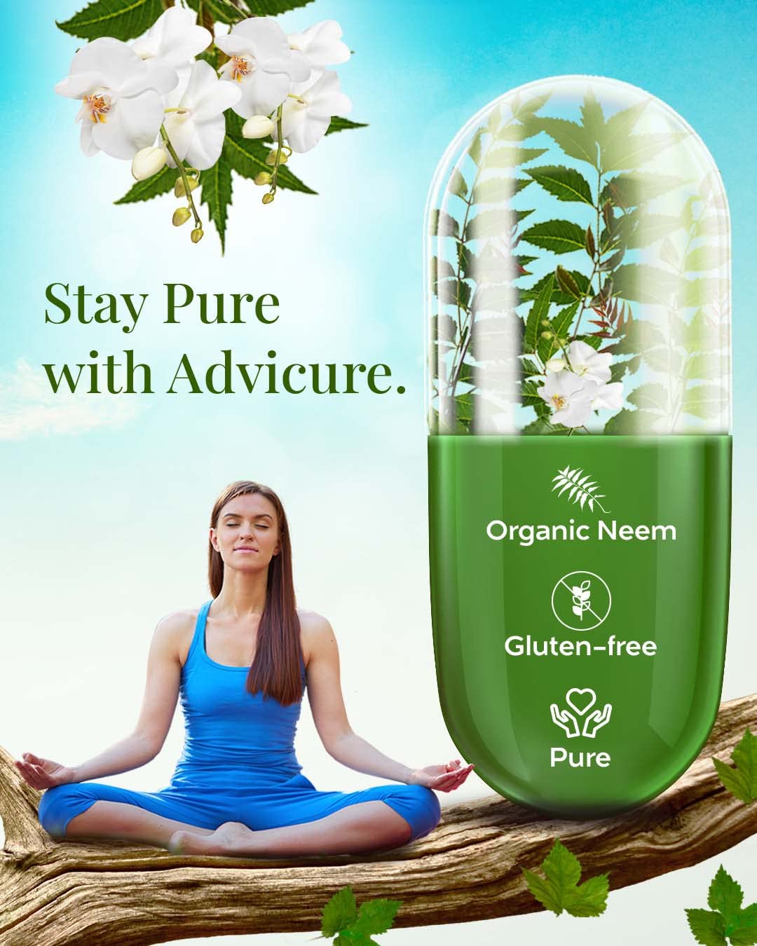 Pure veg capsules with neem benefits