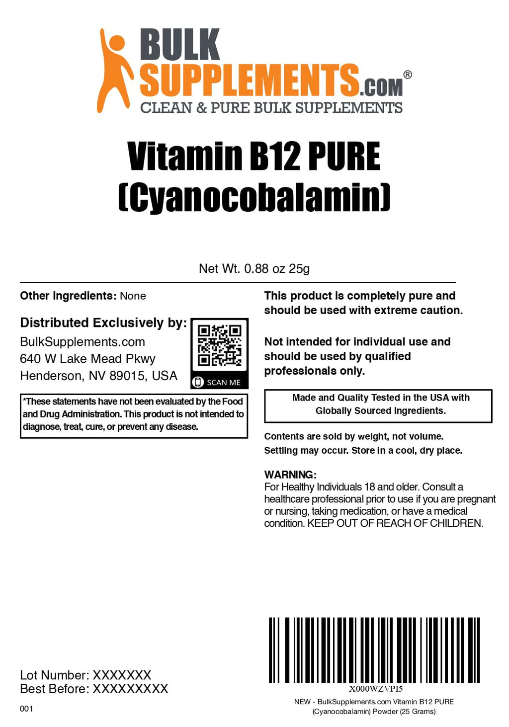pure vitamin b12 for energy boost